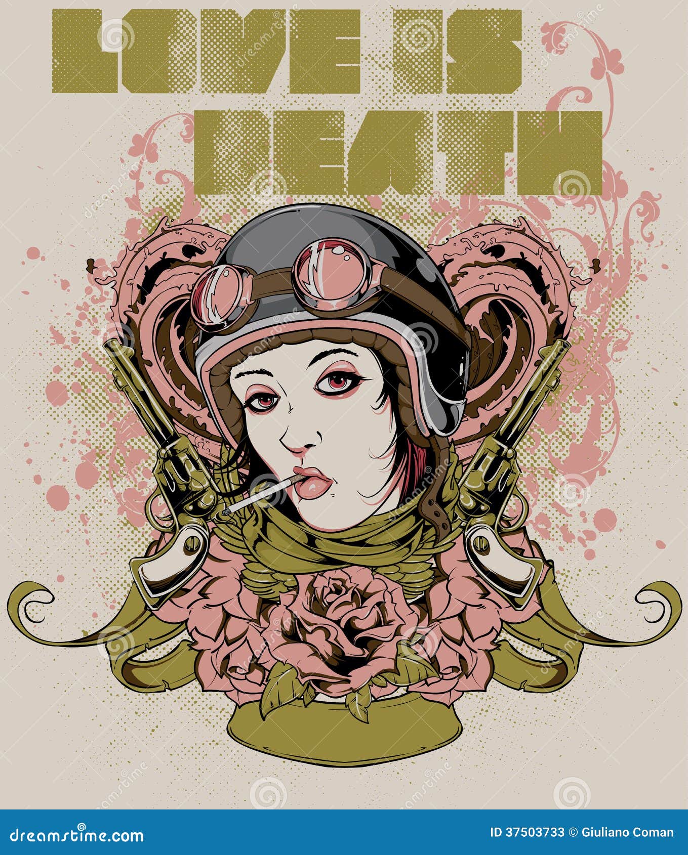 Bandit Girl Wearing A Cowboy Hat With Long Hair Cartoon Vector ...