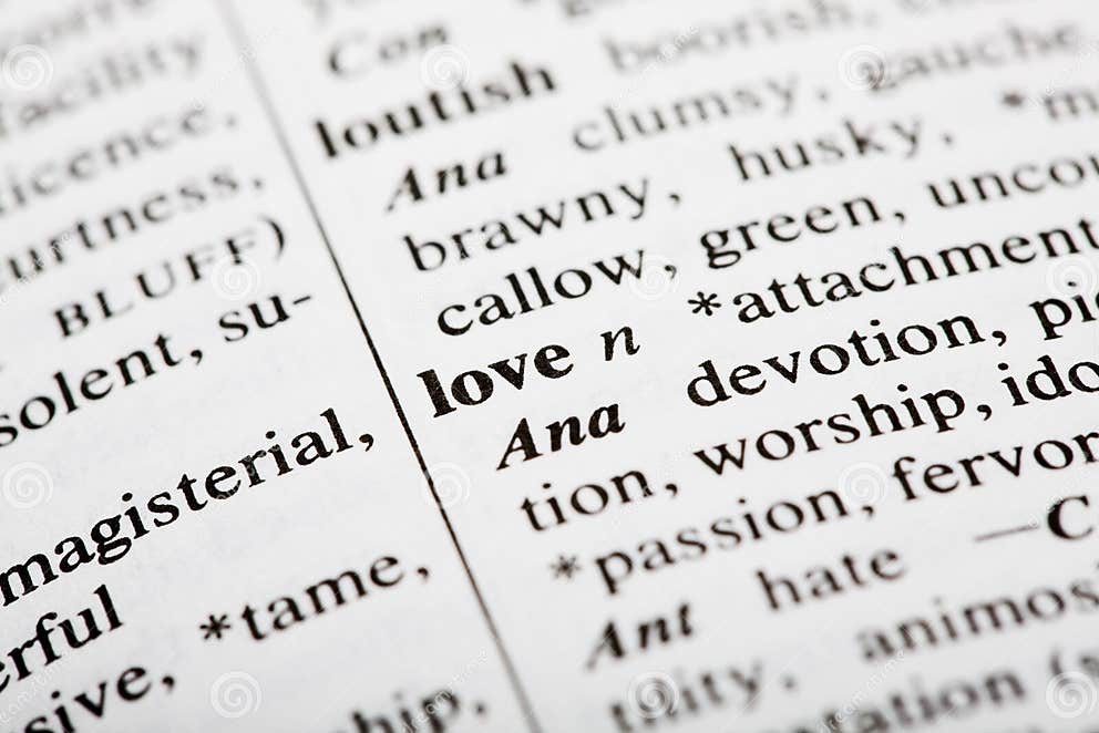 Love Definition stock image. Image of printed, thesaurus - 10820629