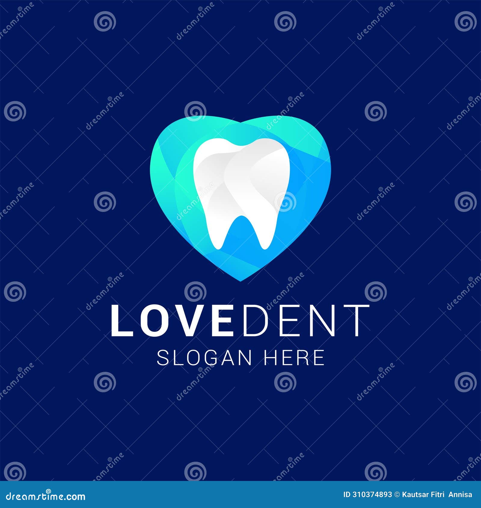 Love dental logo design stock vector. Illustration of hospital - 310374893