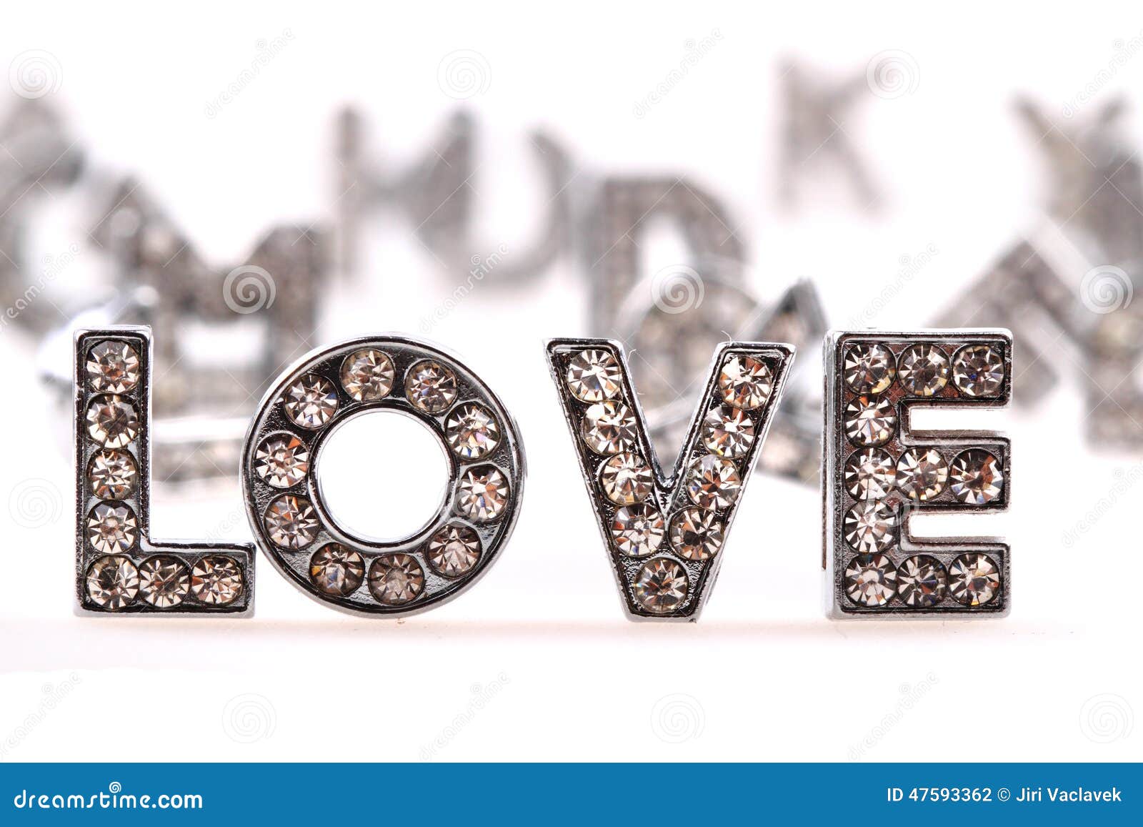 Love (diamond letters) stock photo. Image of background - 47593362