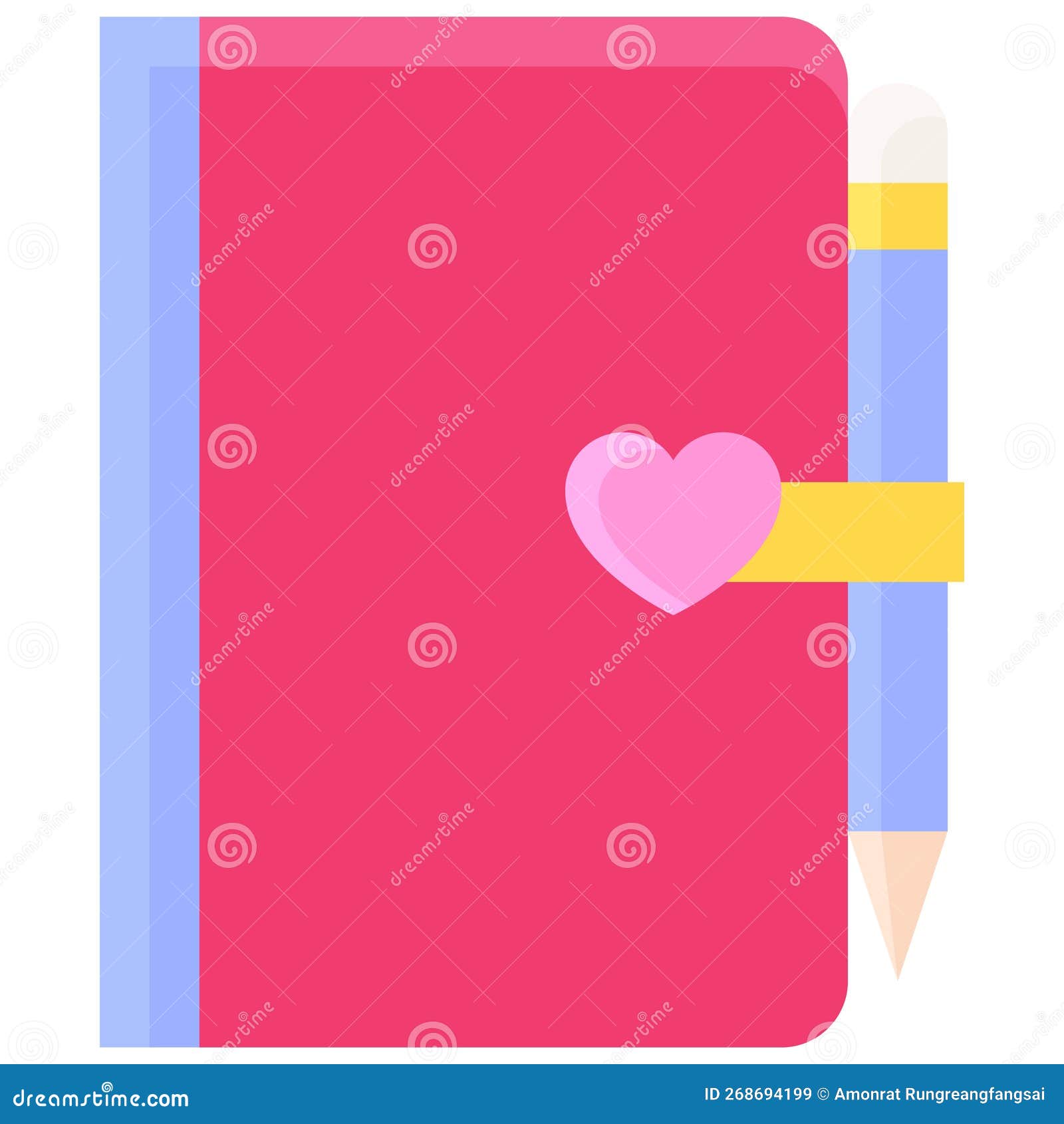 Love Diary Icon, Love and Heart Vector Stock Vector - Illustration of ...