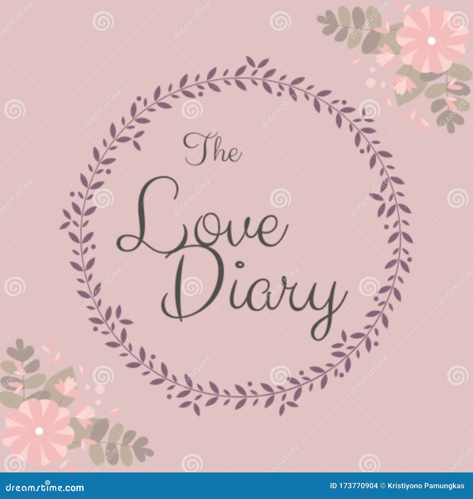 Love diary logo vector stock illustration. Illustration of minimal ...