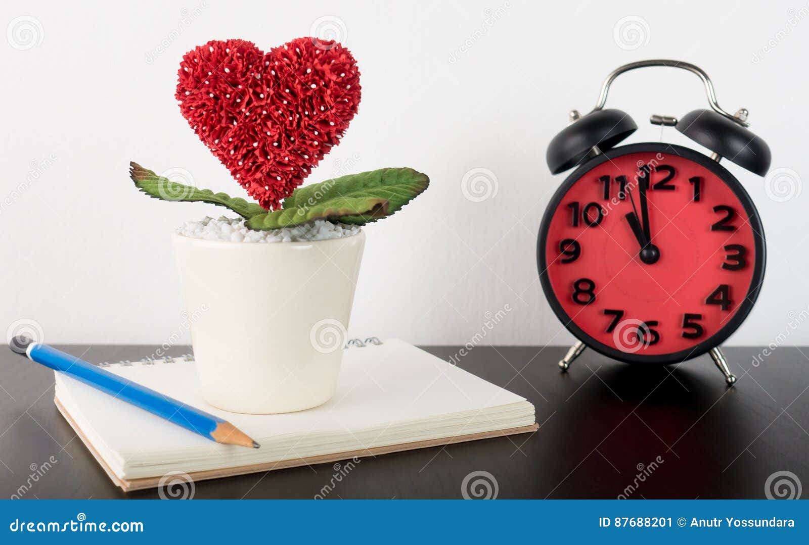 Love Diary Story Writing with Clock Stock Image - Image of deadline ...