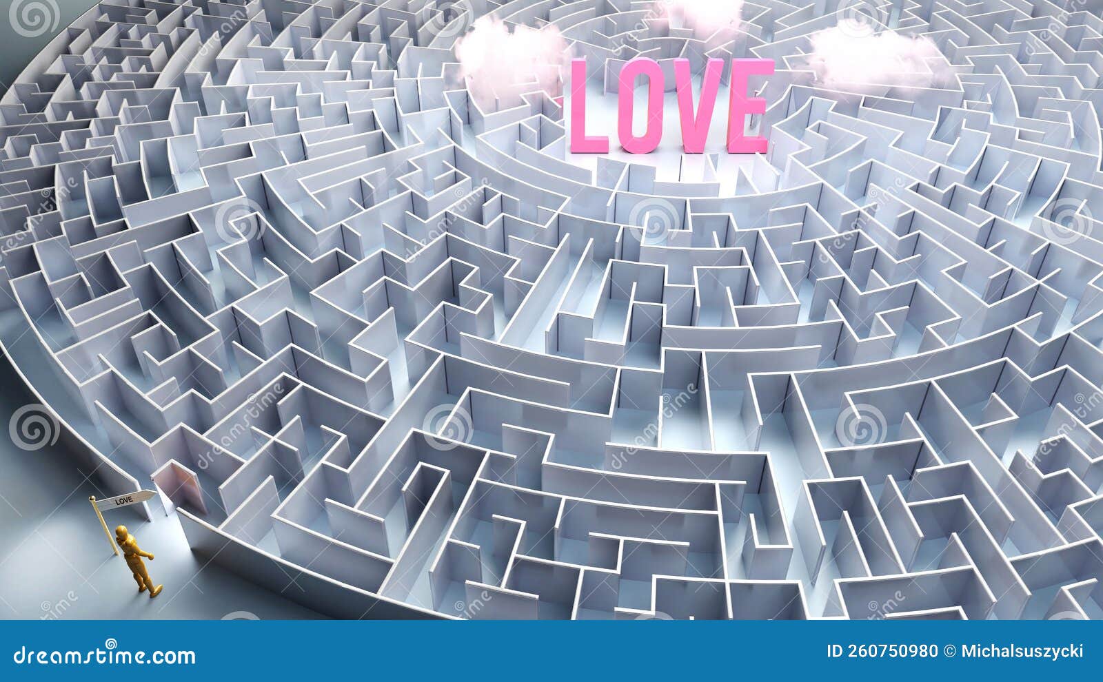 Love and a Difficult Path To it Stock Illustration - Illustration of ...