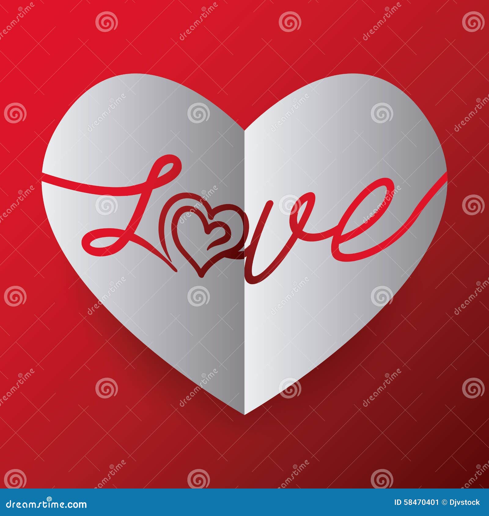 Love digital design. stock vector. Illustration of postcard - 58470401