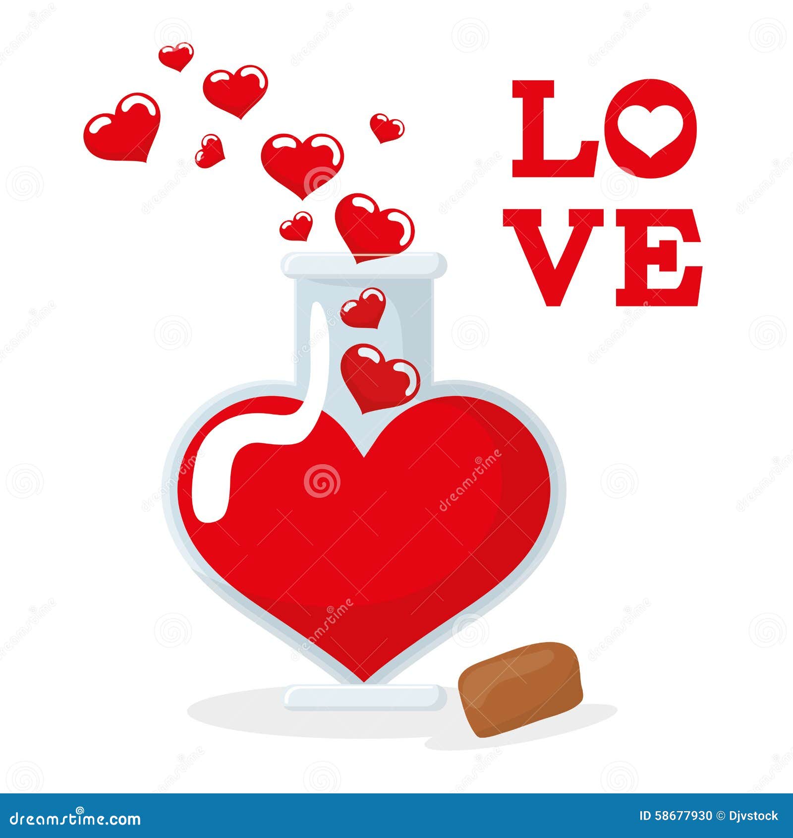Love digital design. stock vector. Illustration of amour - 58677930
