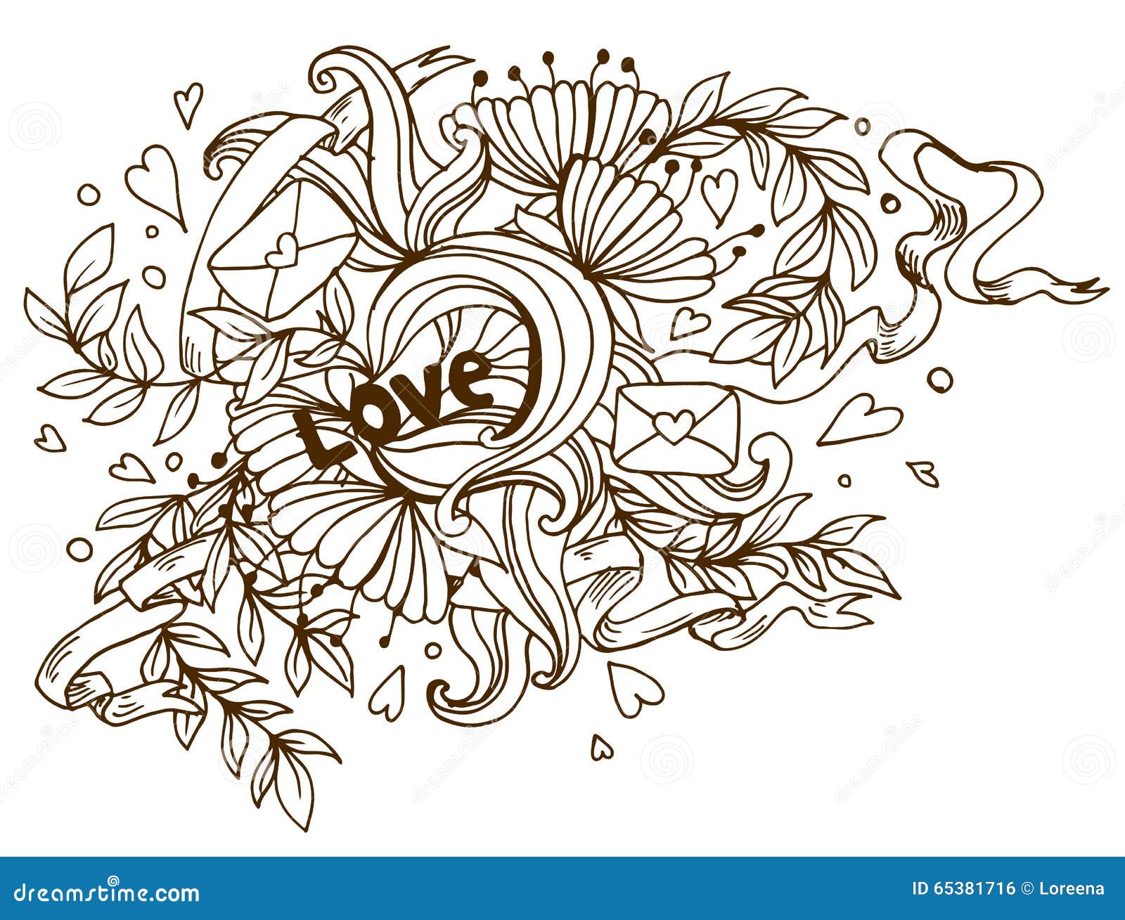 Love Doodle: Hand Drawn Love Doodle Poster Stock Vector - Illustration ...