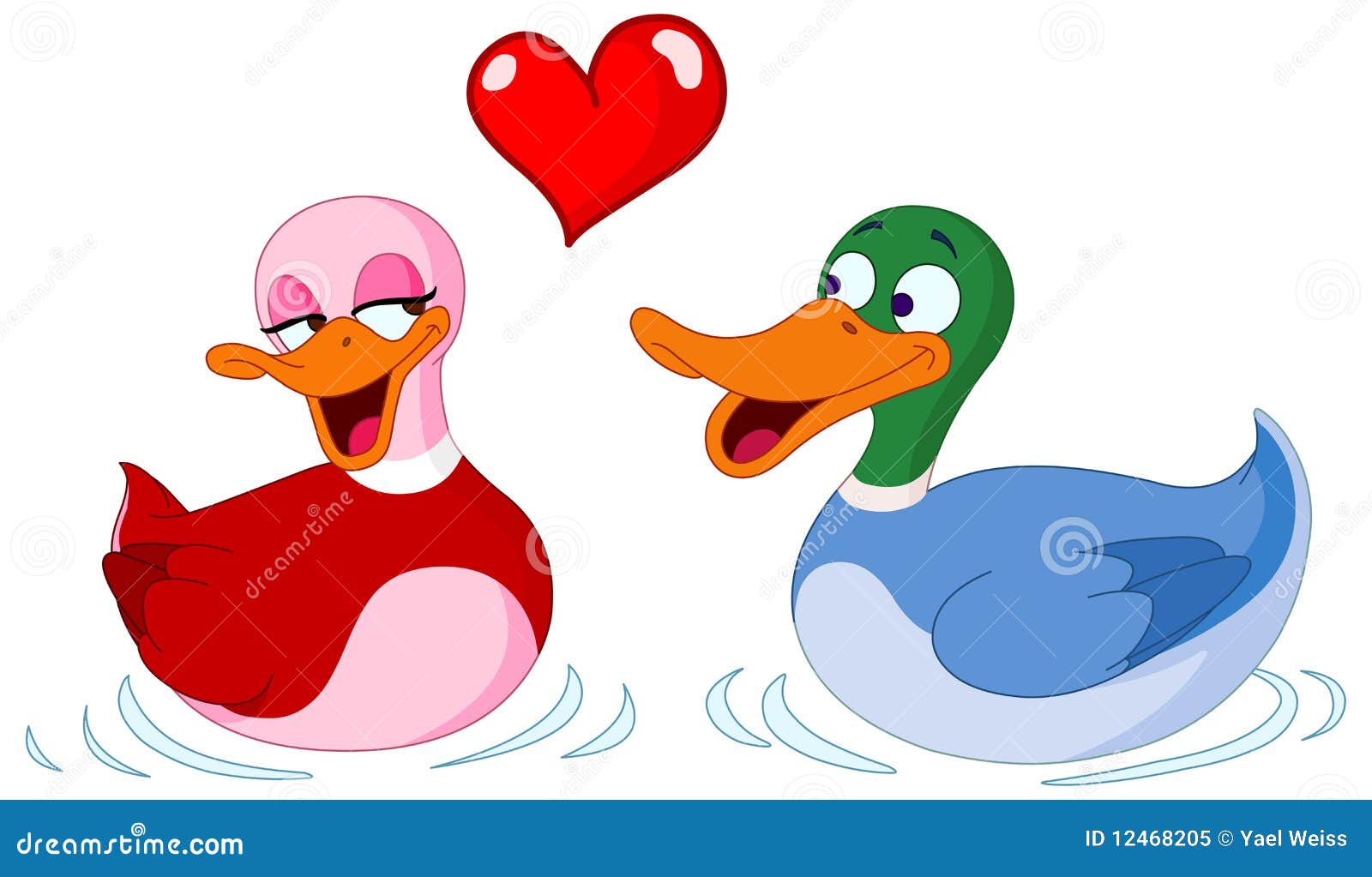 In love ducks stock vector. Illustration of male, february - 12468205