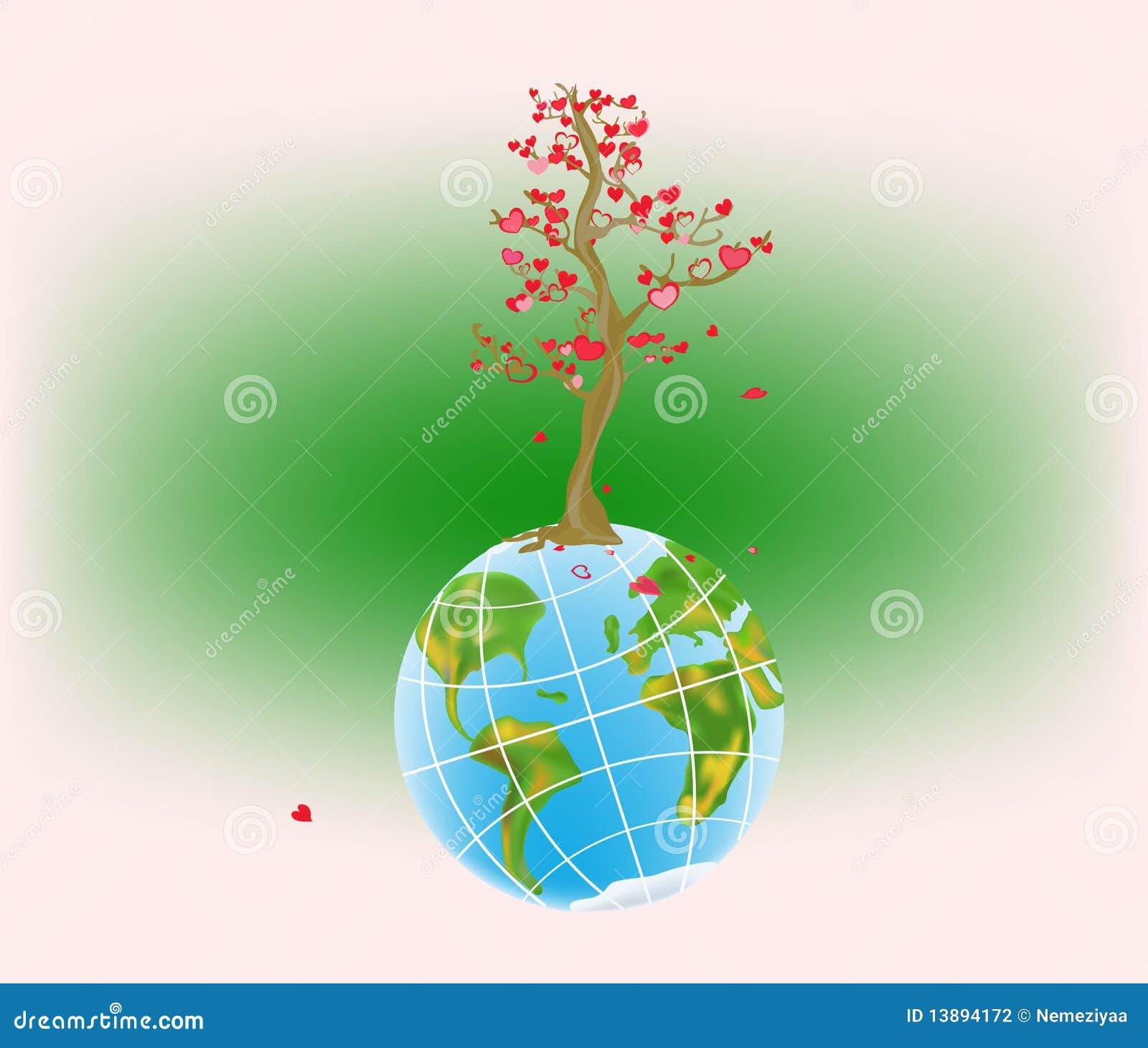 Love on the earth. stock vector. Illustration of birthday - 13894172