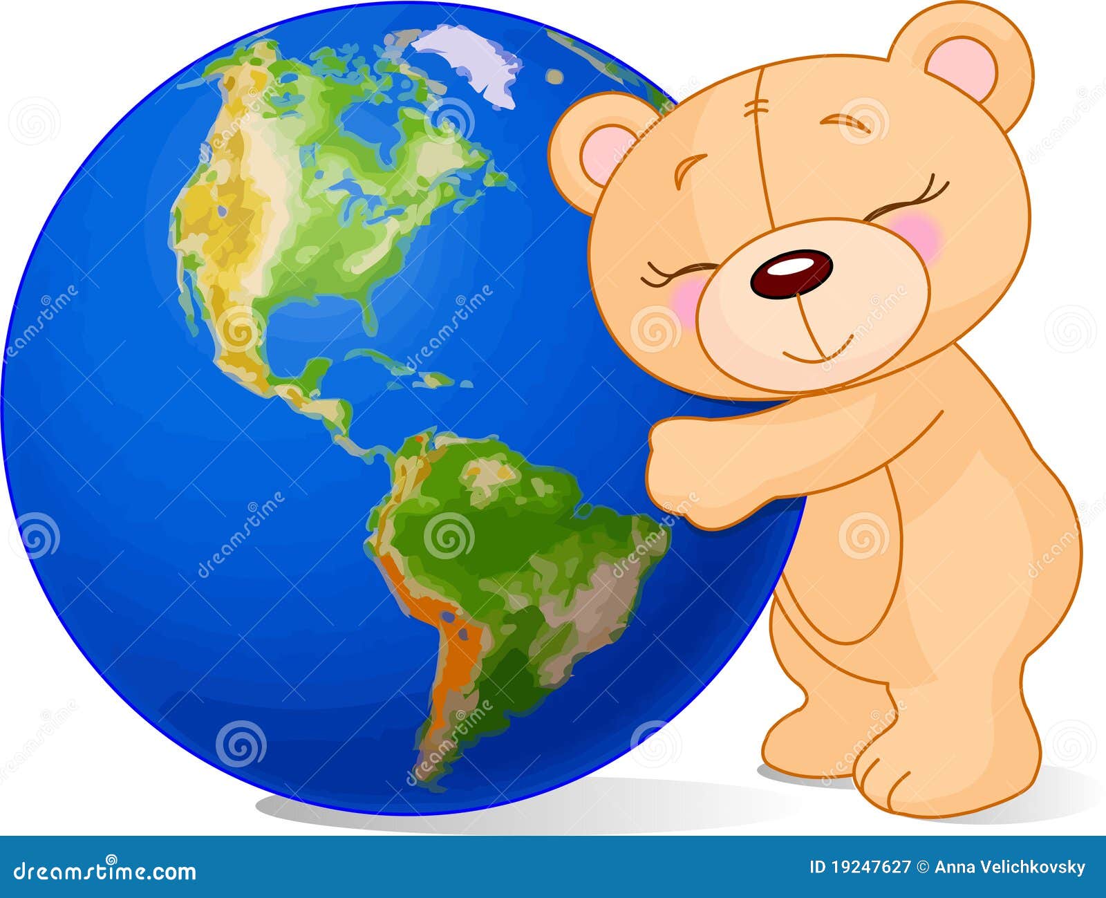 Love Earth Bear stock vector. Illustration of character - 19247627