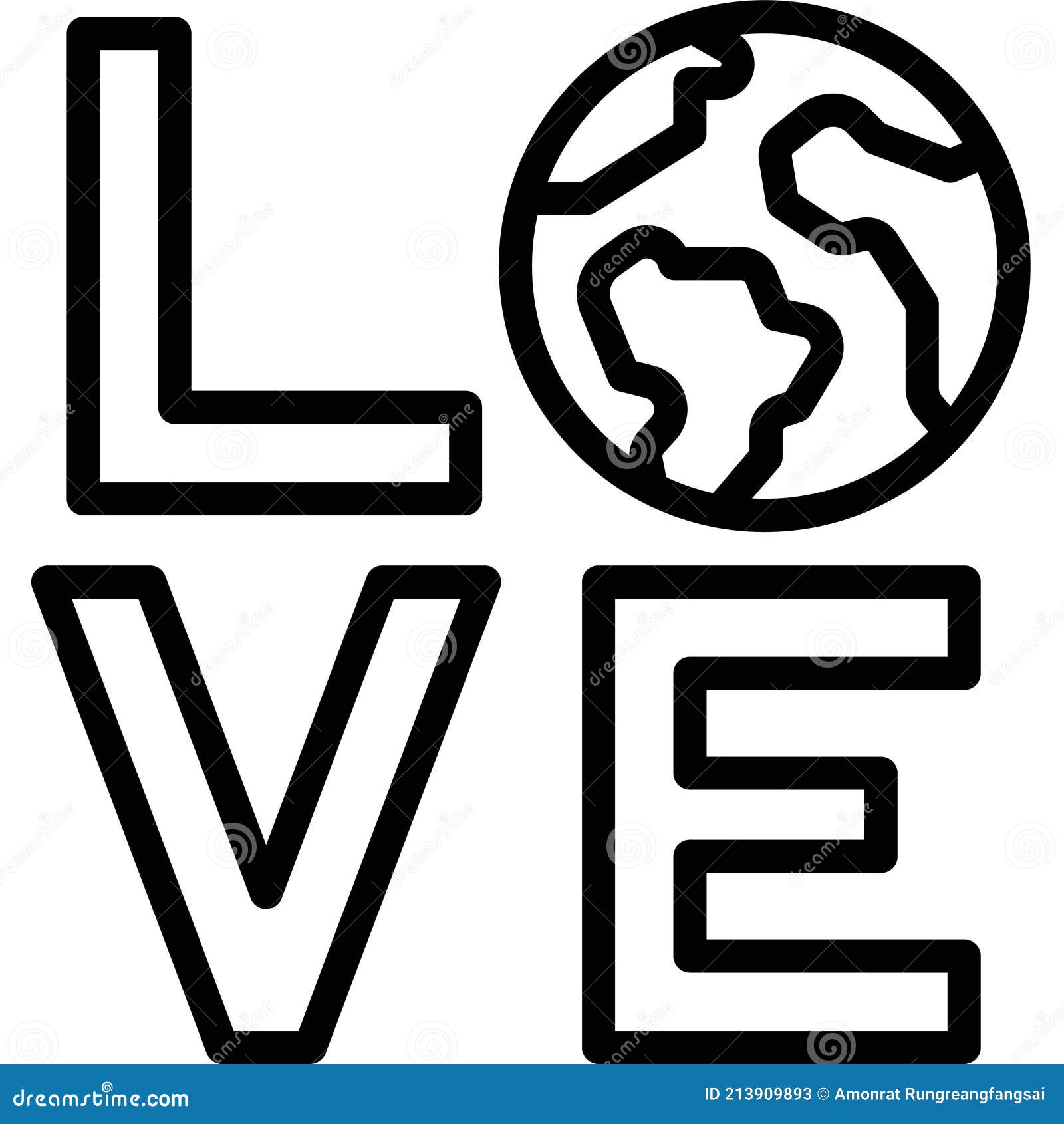 LOVE Earth Icon, Earth Day Related Vector Stock Vector - Illustration ...