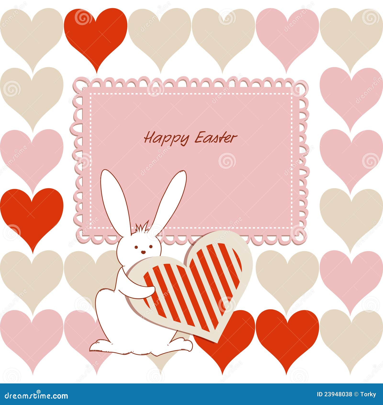 Love Easter Card for Children Stock Vector - Illustration of decorated ...
