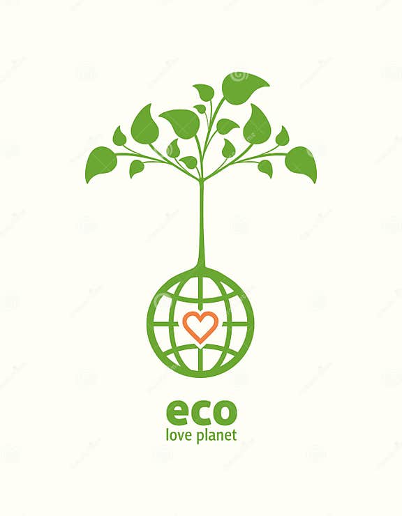 Love ecology planet stock illustration. Illustration of green - 18537404