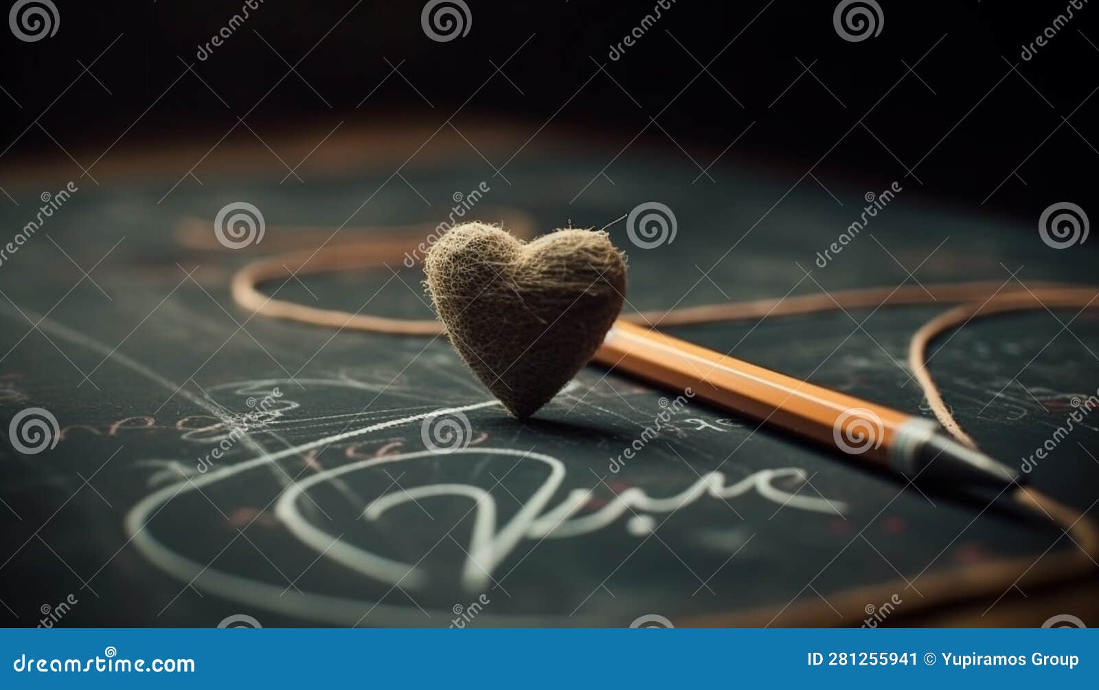 Love Education Heart Shaped Wood Symbolizes Romance and Creativity in ...