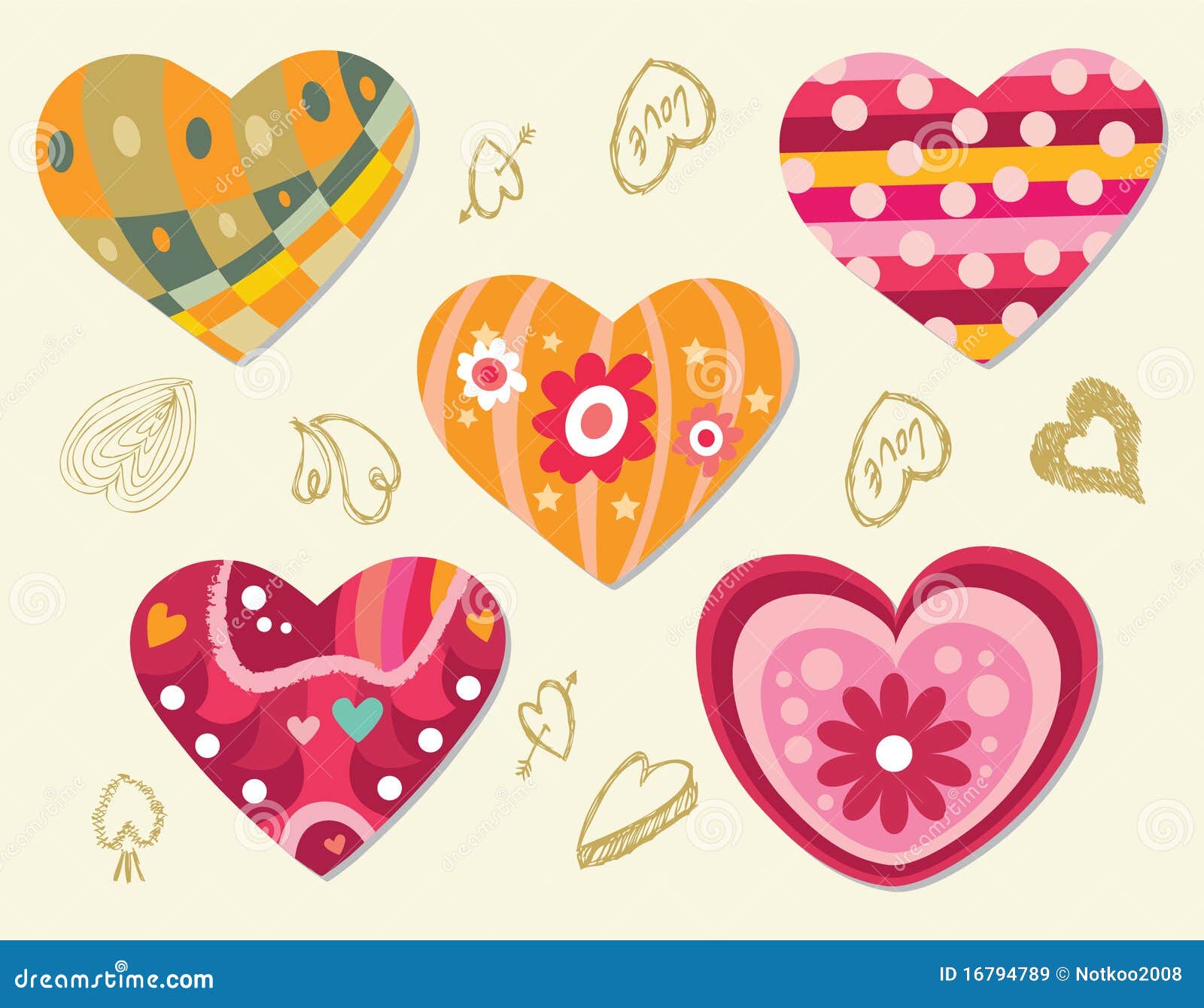 Love element stock vector. Illustration of ornament, stripes - 16794789