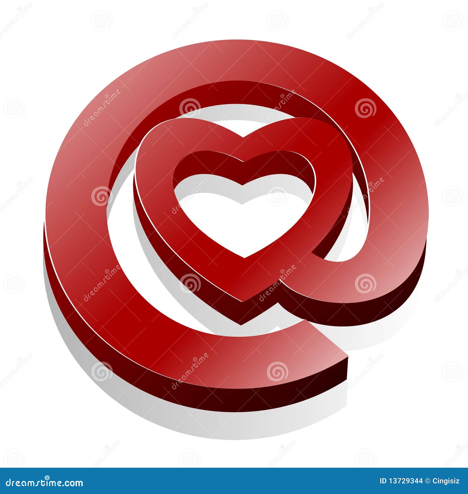 Love Email Heart @ icon stock illustration. Illustration of page - 13729344