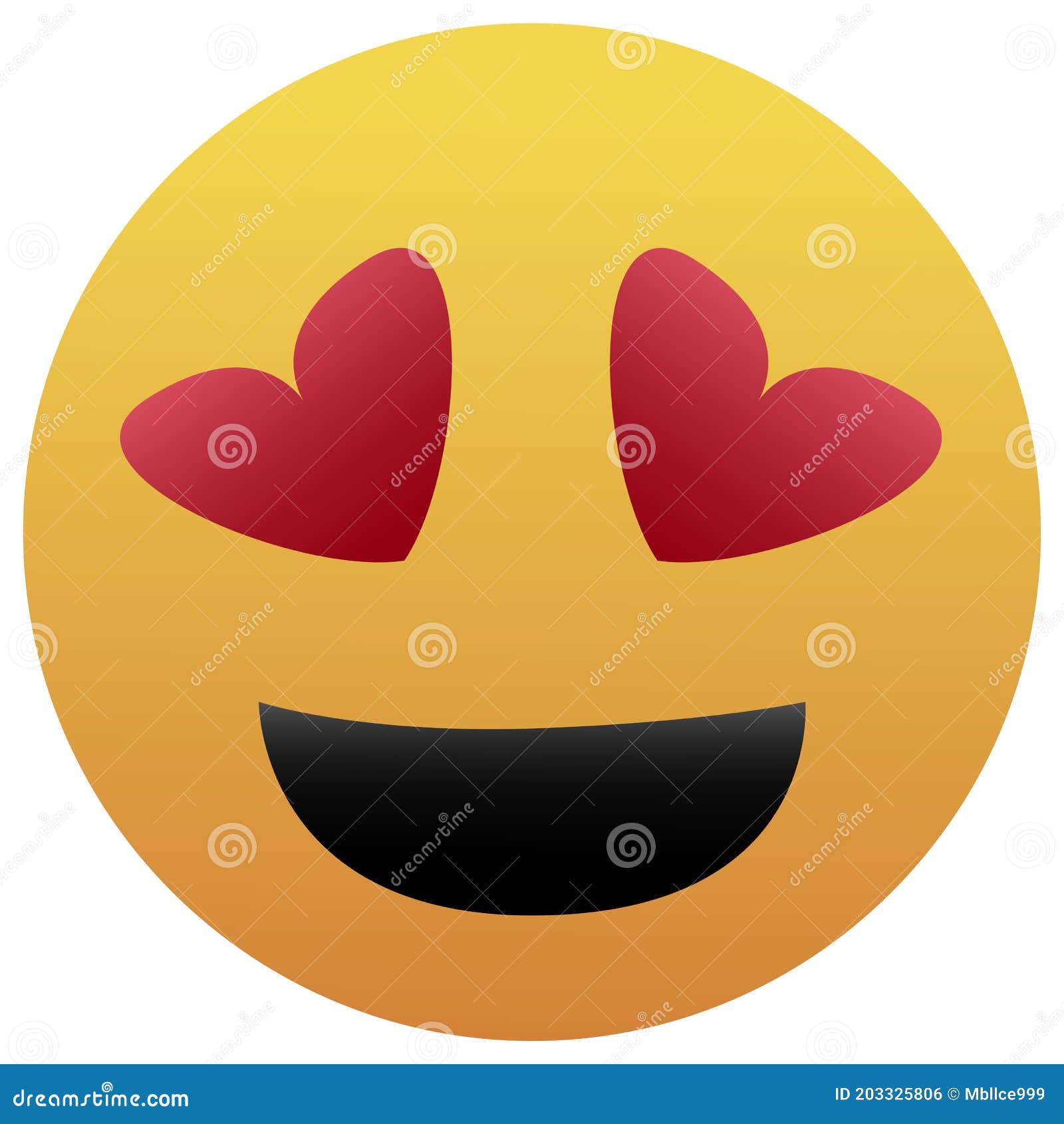 In Love Emoticon. Isolated Vector Illustration on White Background ...