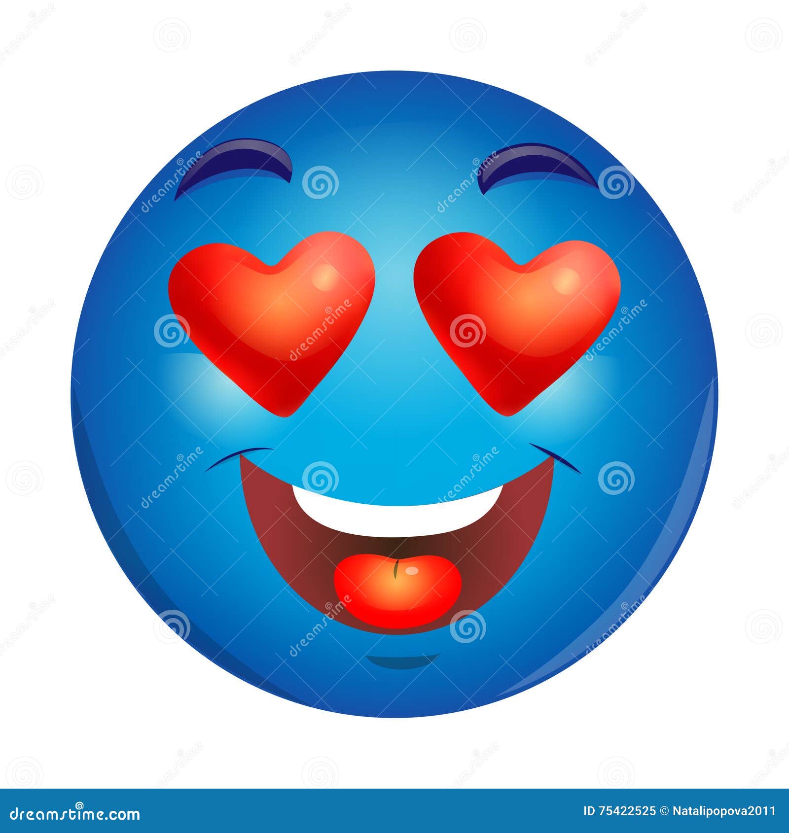 In love emoticon. Vector stock vector. Illustration of design - 75422525
