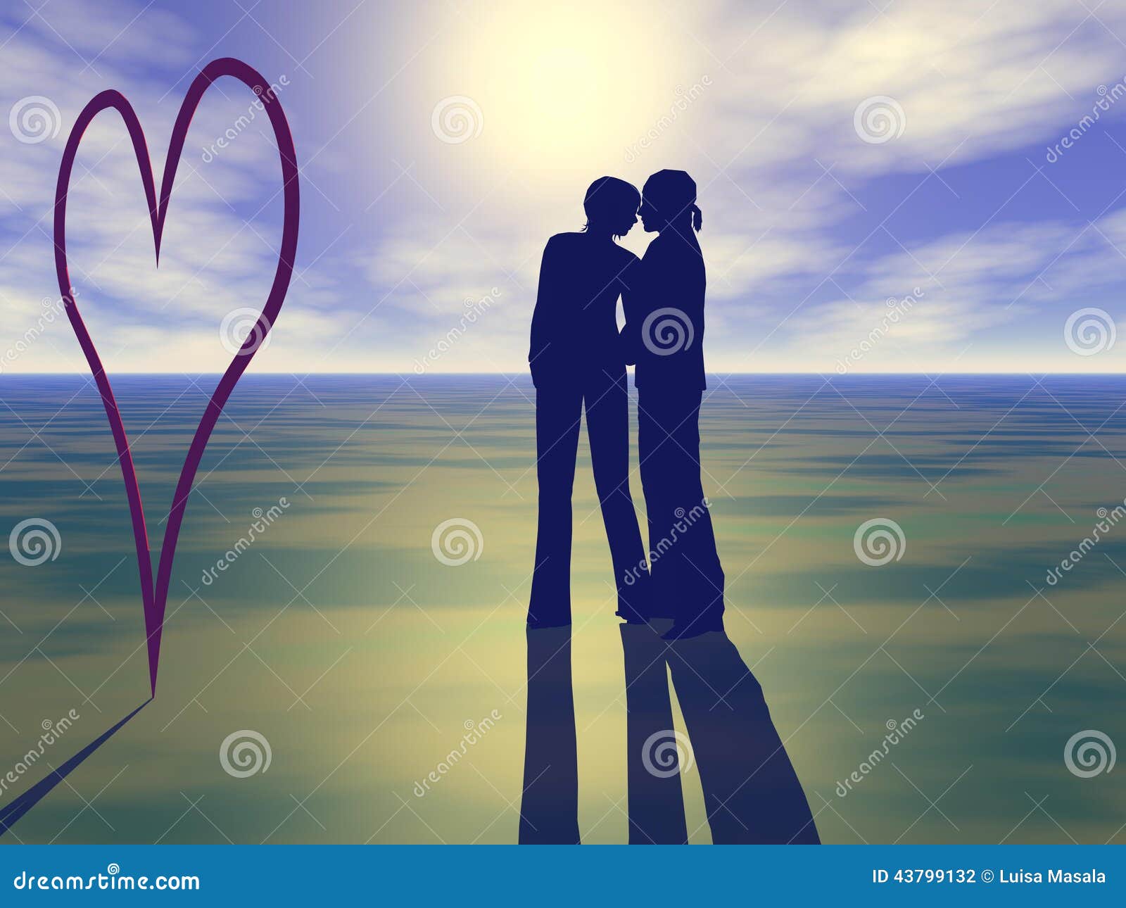 Love stock illustration. Illustration of meeting, paradise - 43799132