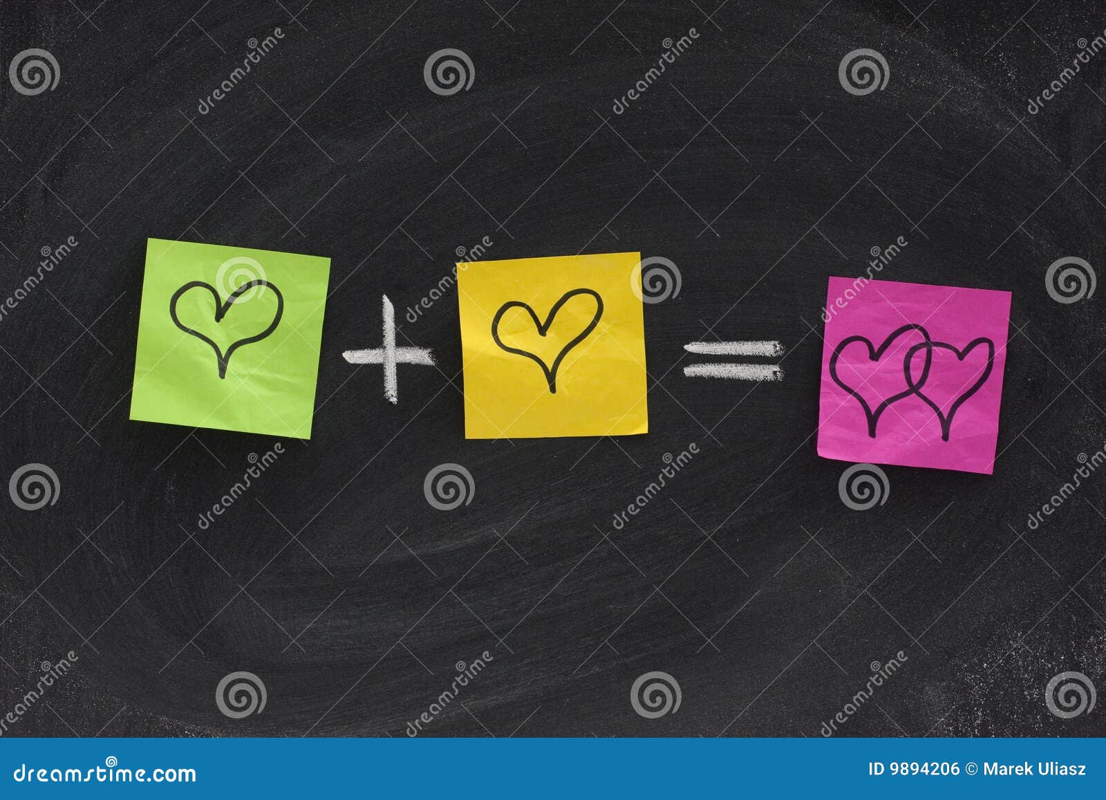 Love Equation on Blackboard Stock Photo - Image of love, joined: 9894206