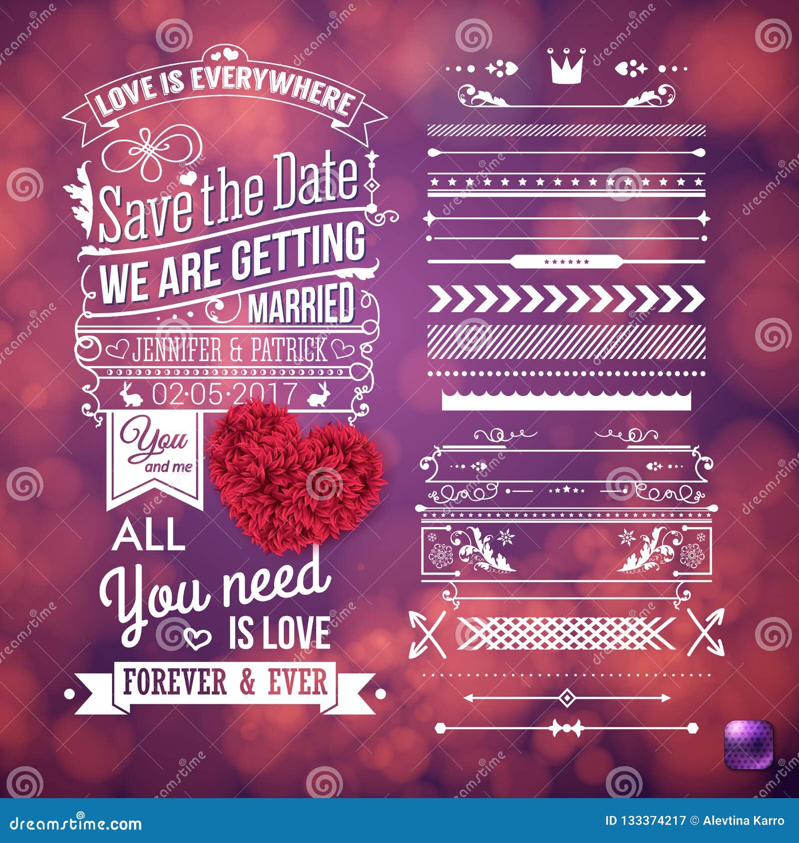 We are Getting Married Stationery Vector Image Stock Vector ...