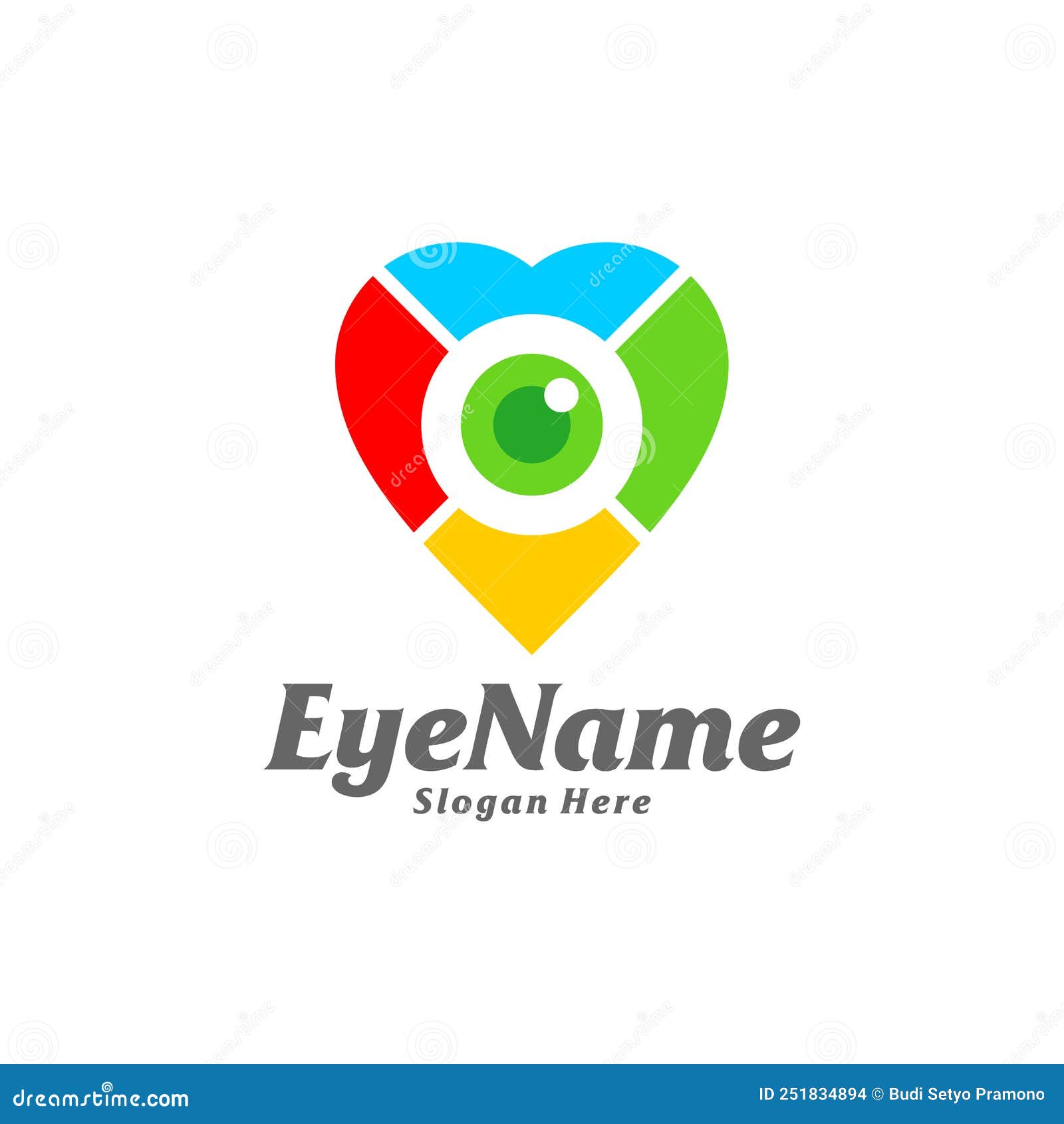 Love Eye Logo Design Template. Eye Love Logo Concept Vector Stock ...