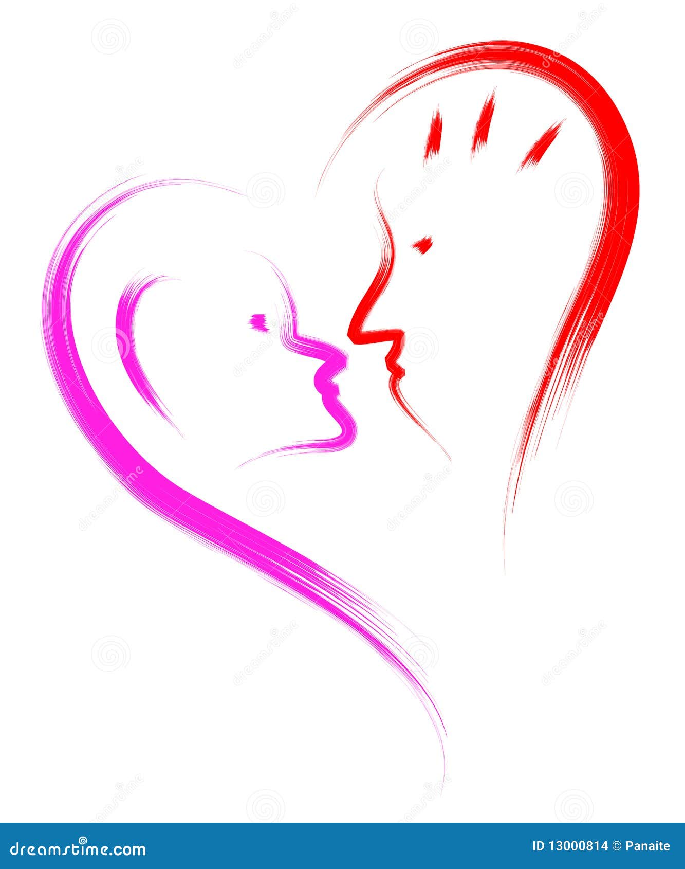 Love faces stock vector. Illustration of drawn, isolated - 13000814