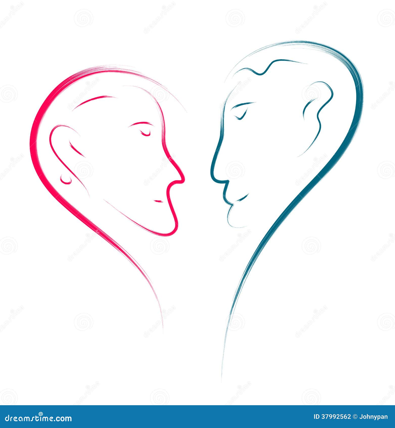 Love faces stock vector. Illustration of relationship - 37992562