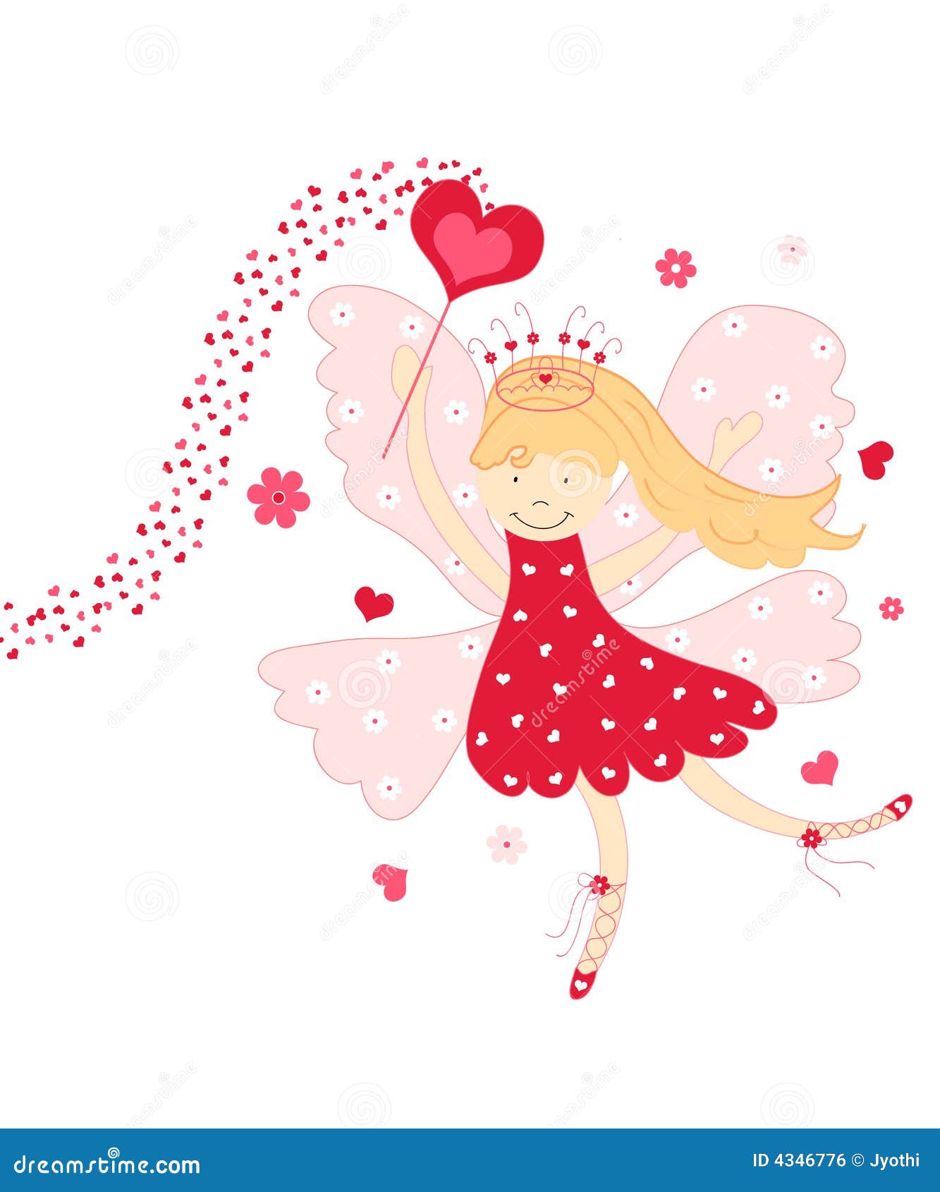 Love fairy stock illustration. Illustration of kind, girl - 4346776
