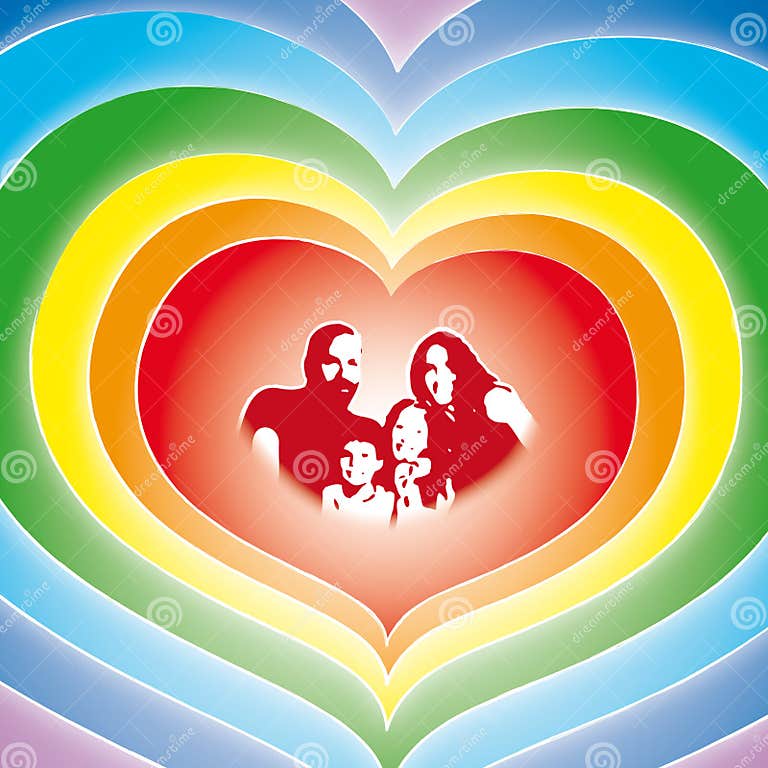 Love family (vector) stock vector. Illustration of father - 6196466