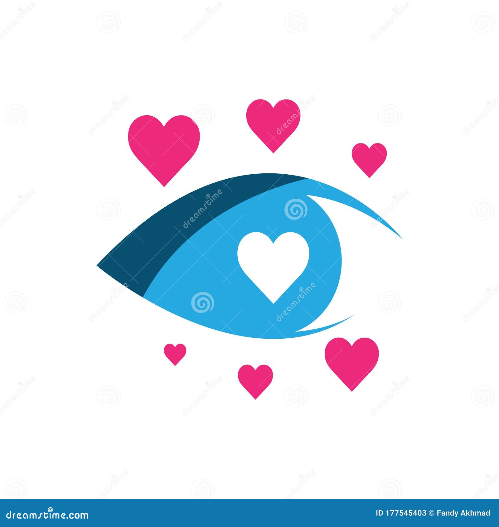 Love at First Sight Lovely Eye Logo Design Template Vector ...