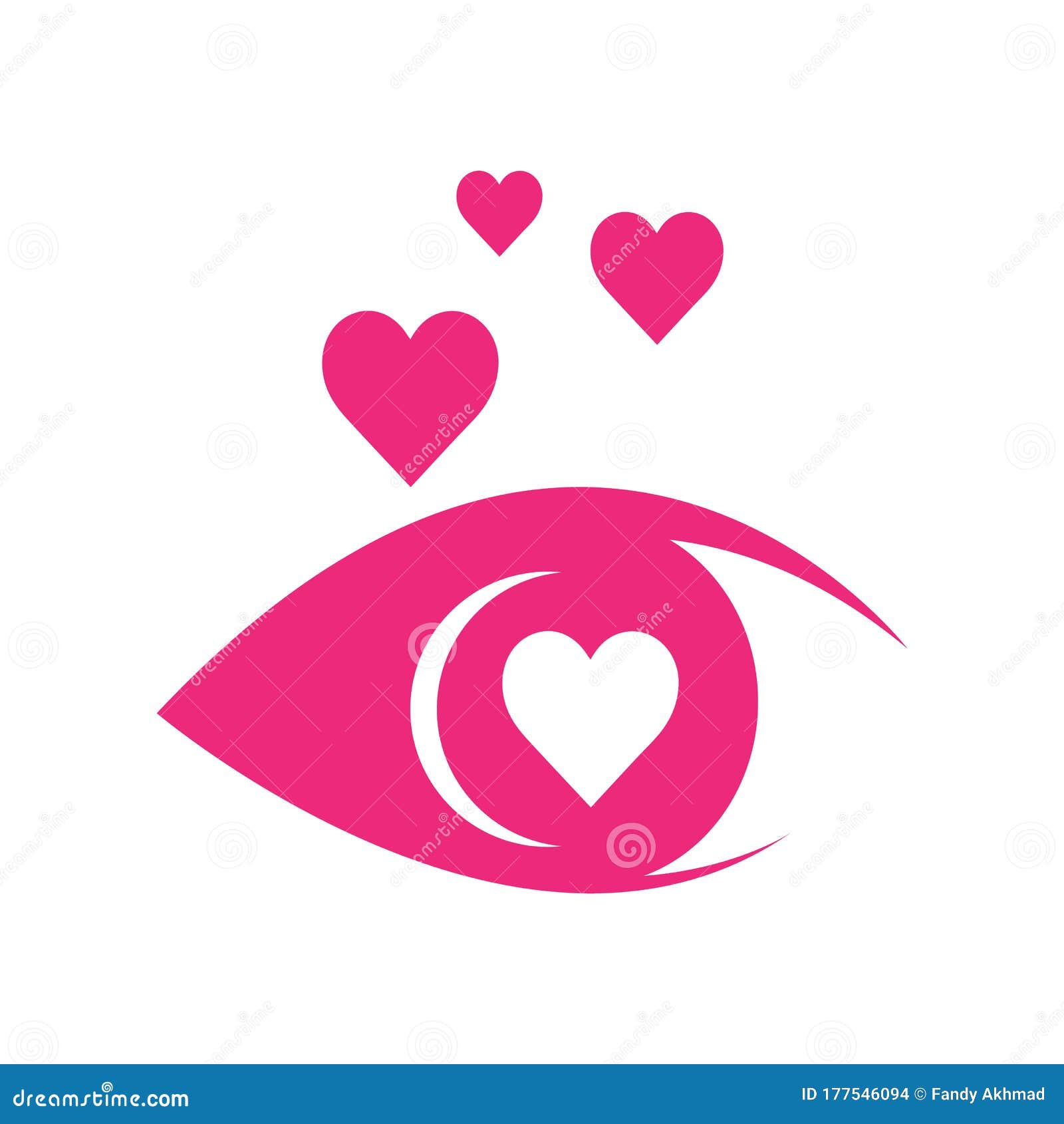 Love at First Sight Lovely Eye Logo Design Template Vector ...