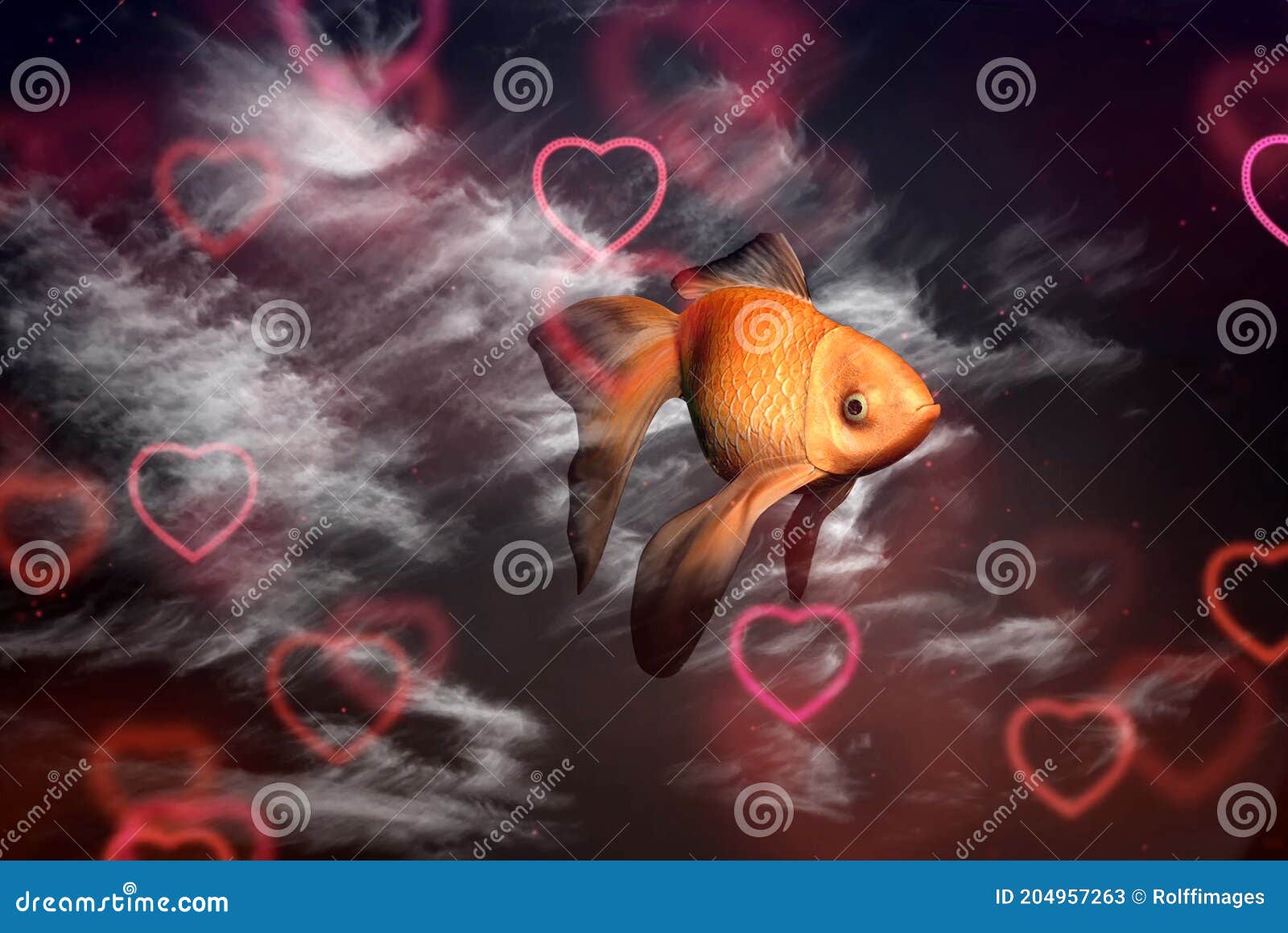 Love Fish. 3D Rendering stock illustration. Illustration of marine ...