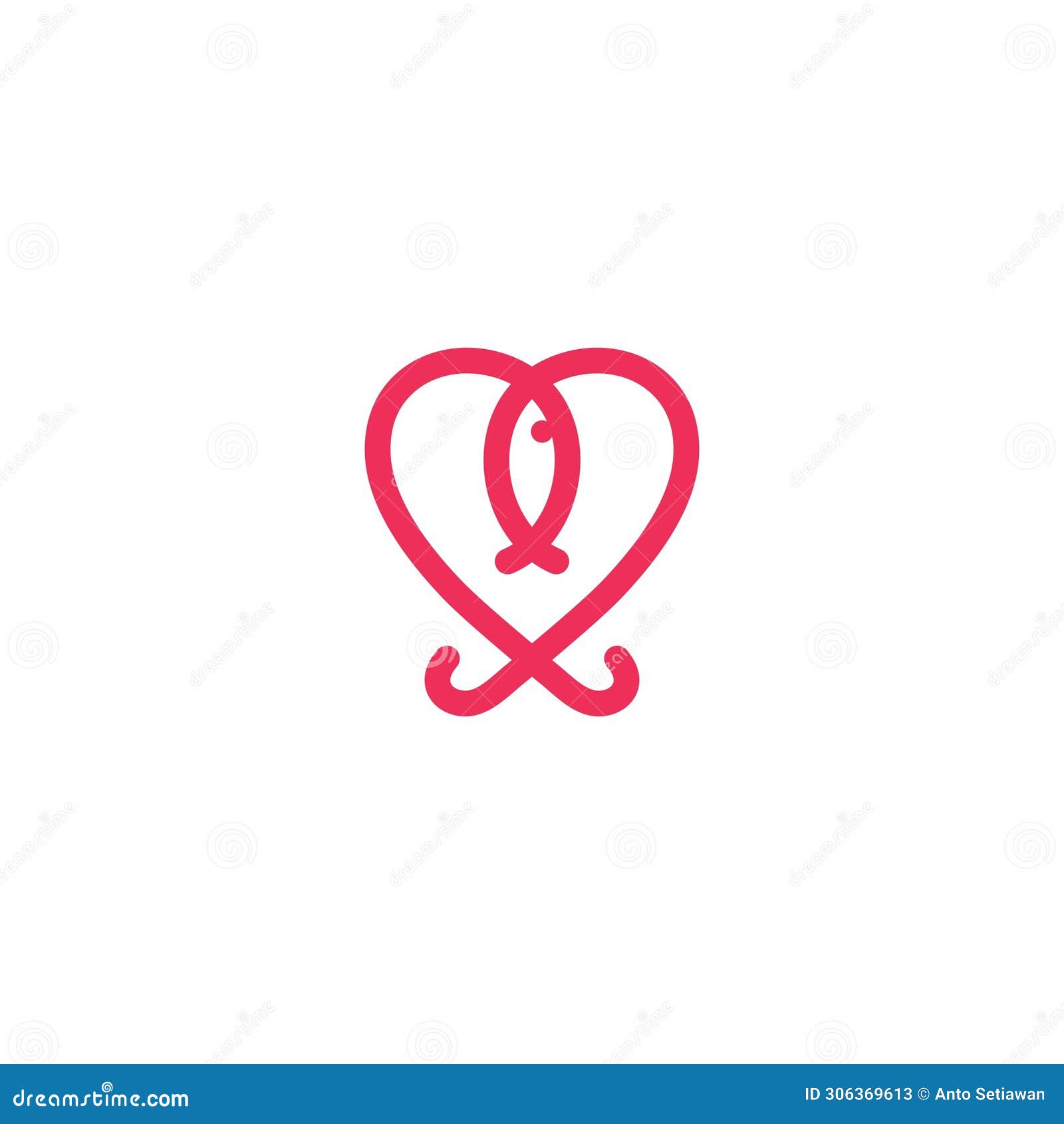 Love Fish Logo. Fishing Logo Stock Vector - Illustration of wildlife ...