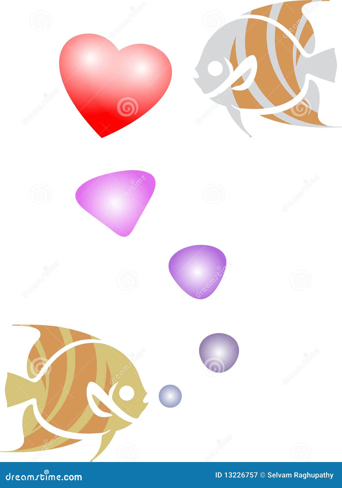 Love of fishes stock vector. Illustration of cartoon - 13226757