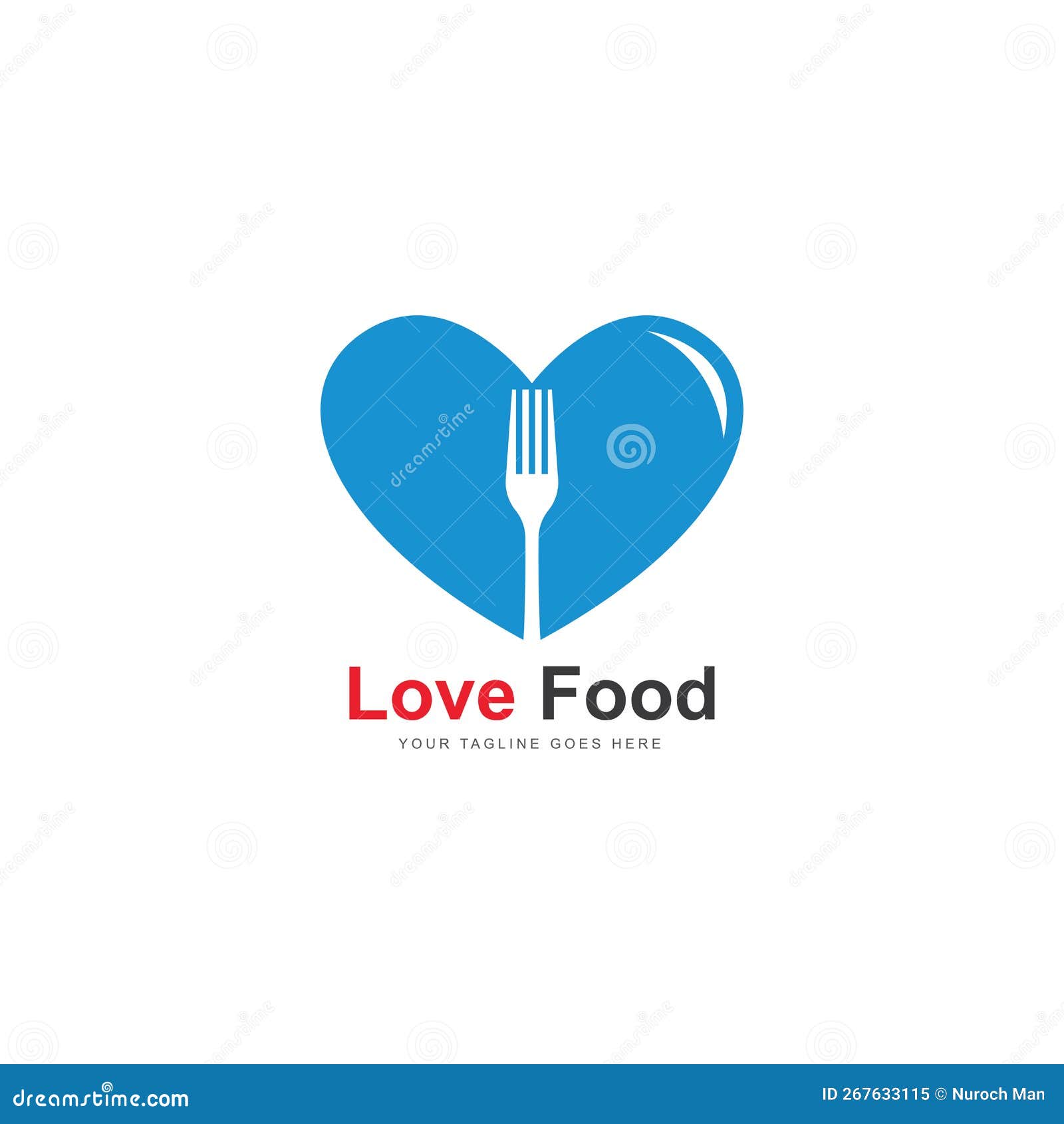 Love Food Logo. stock vector. Illustration of meal, label - 267633115