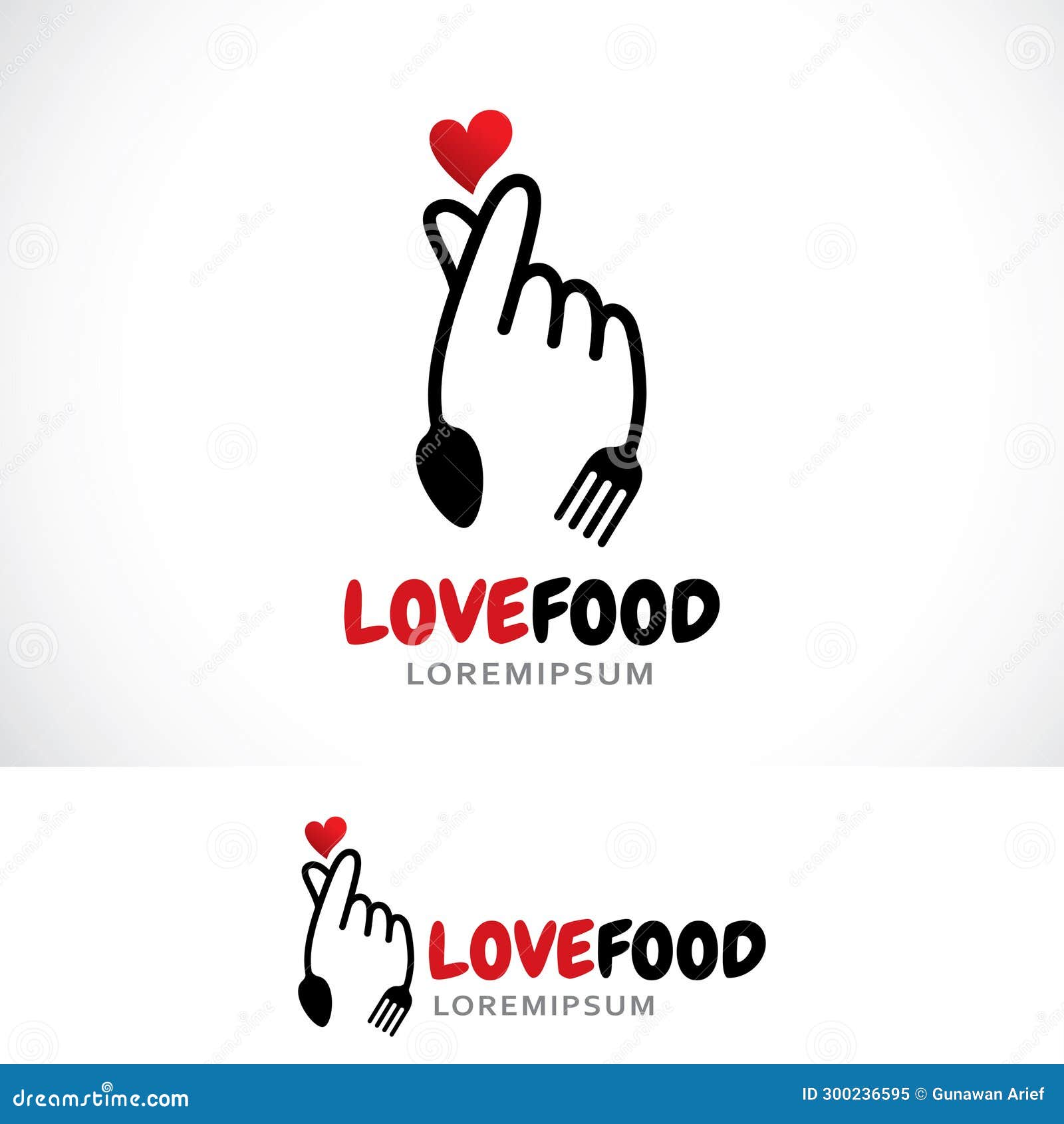 Love Food Logo Design Template Stock Vector - Illustration of symbol ...