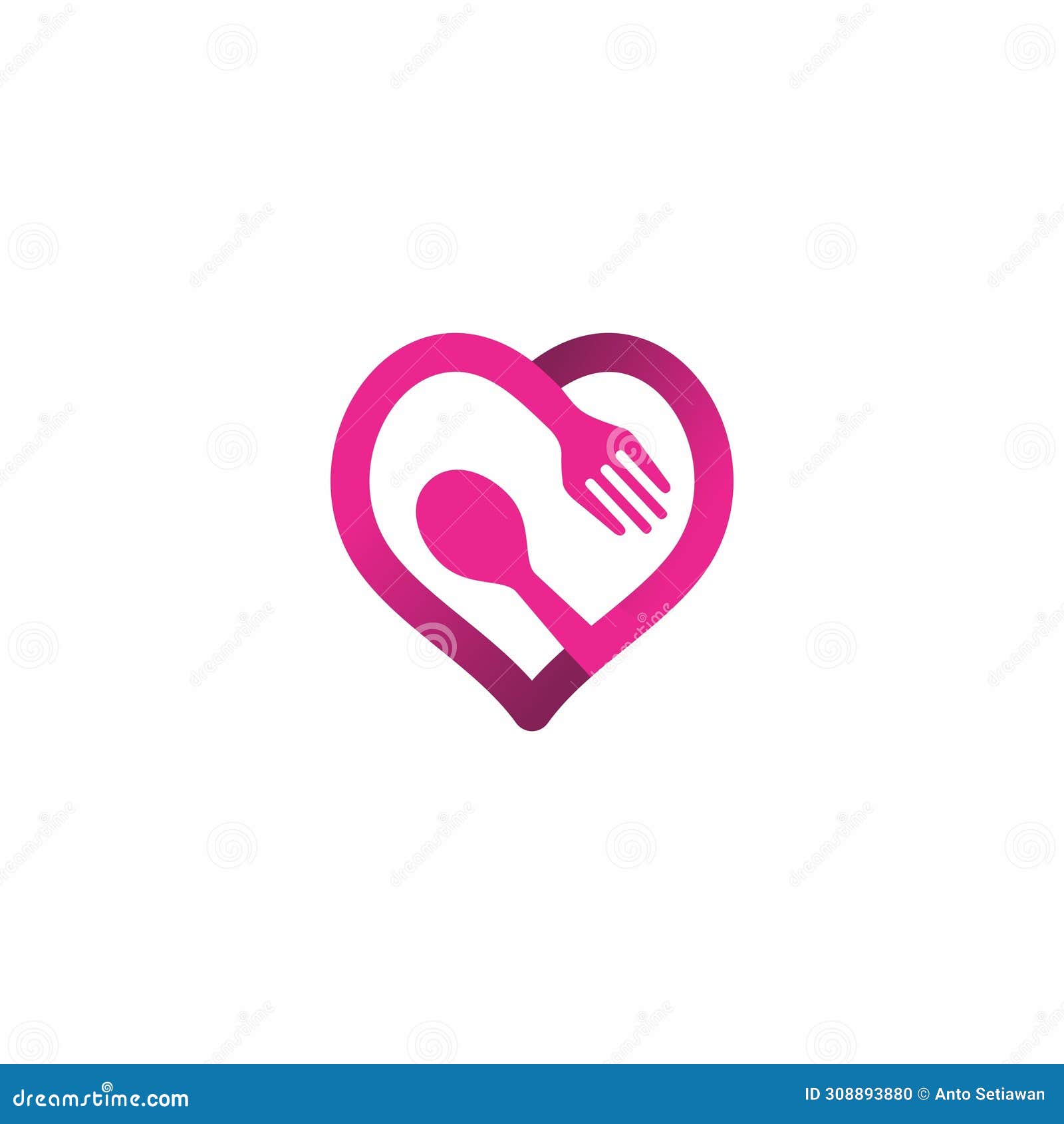 Love Food Logo. Icon Food Simple Stock Vector - Illustration of ...
