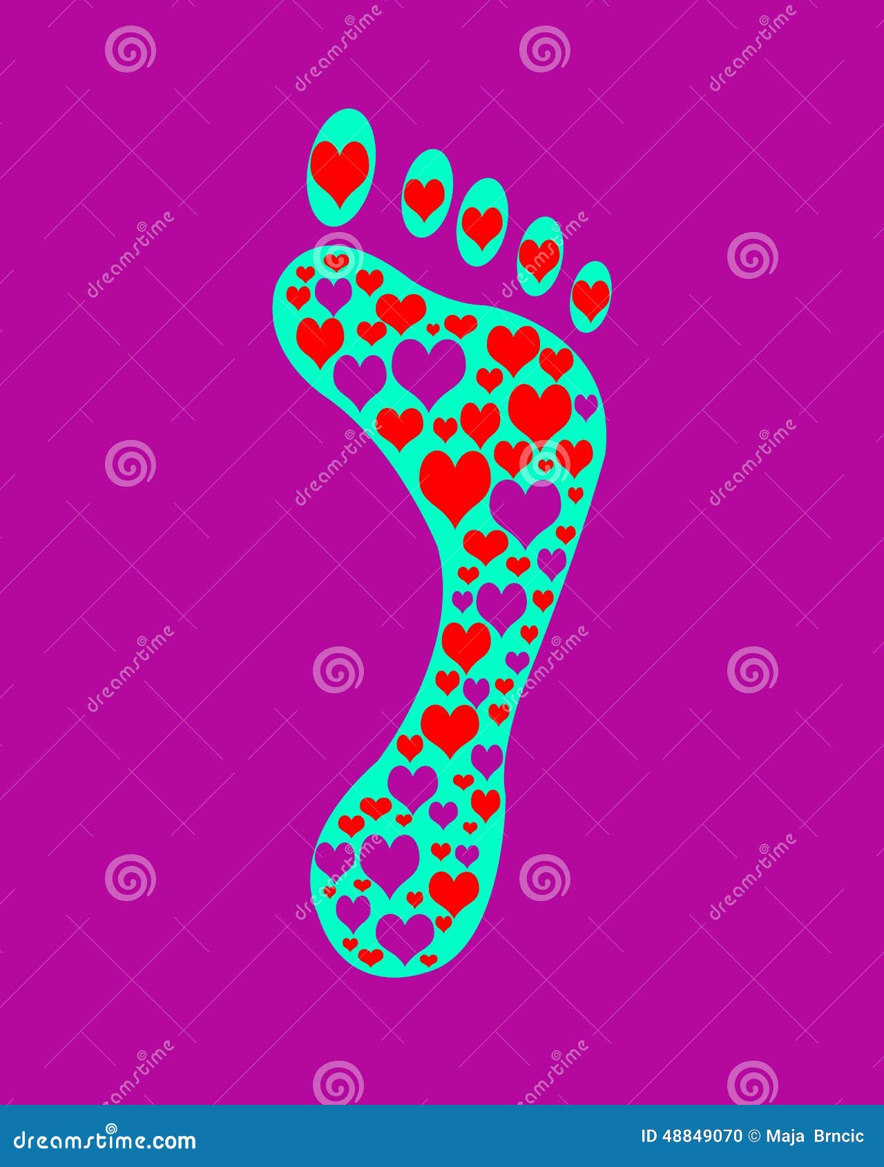 Love foot stock illustration. Illustration of celebration - 48849070