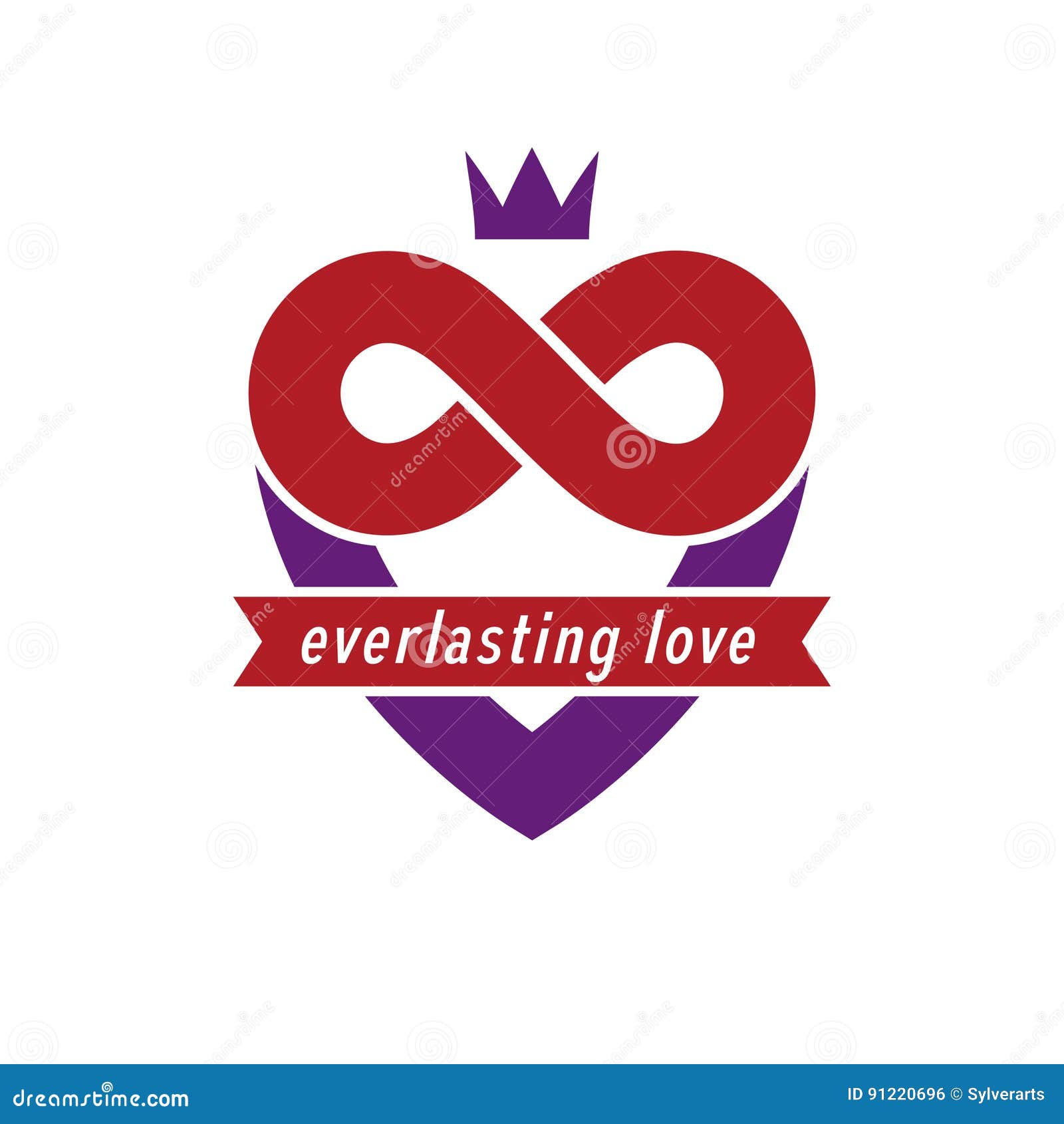 Love Forever Conceptual Sign, Vector Symbol Created with Infinity Loop ...