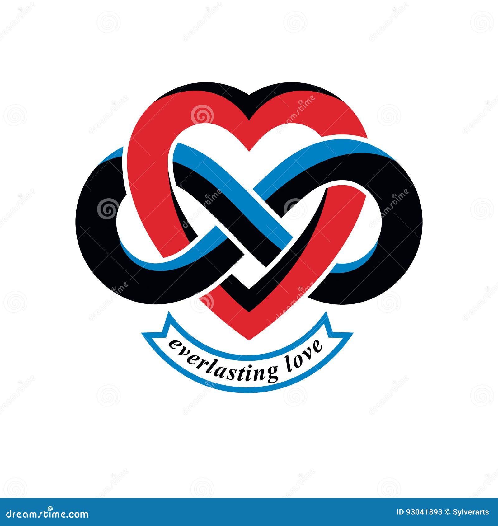 Love Forever Conceptual Sign, Vector Symbol Created with Infinity Loop ...
