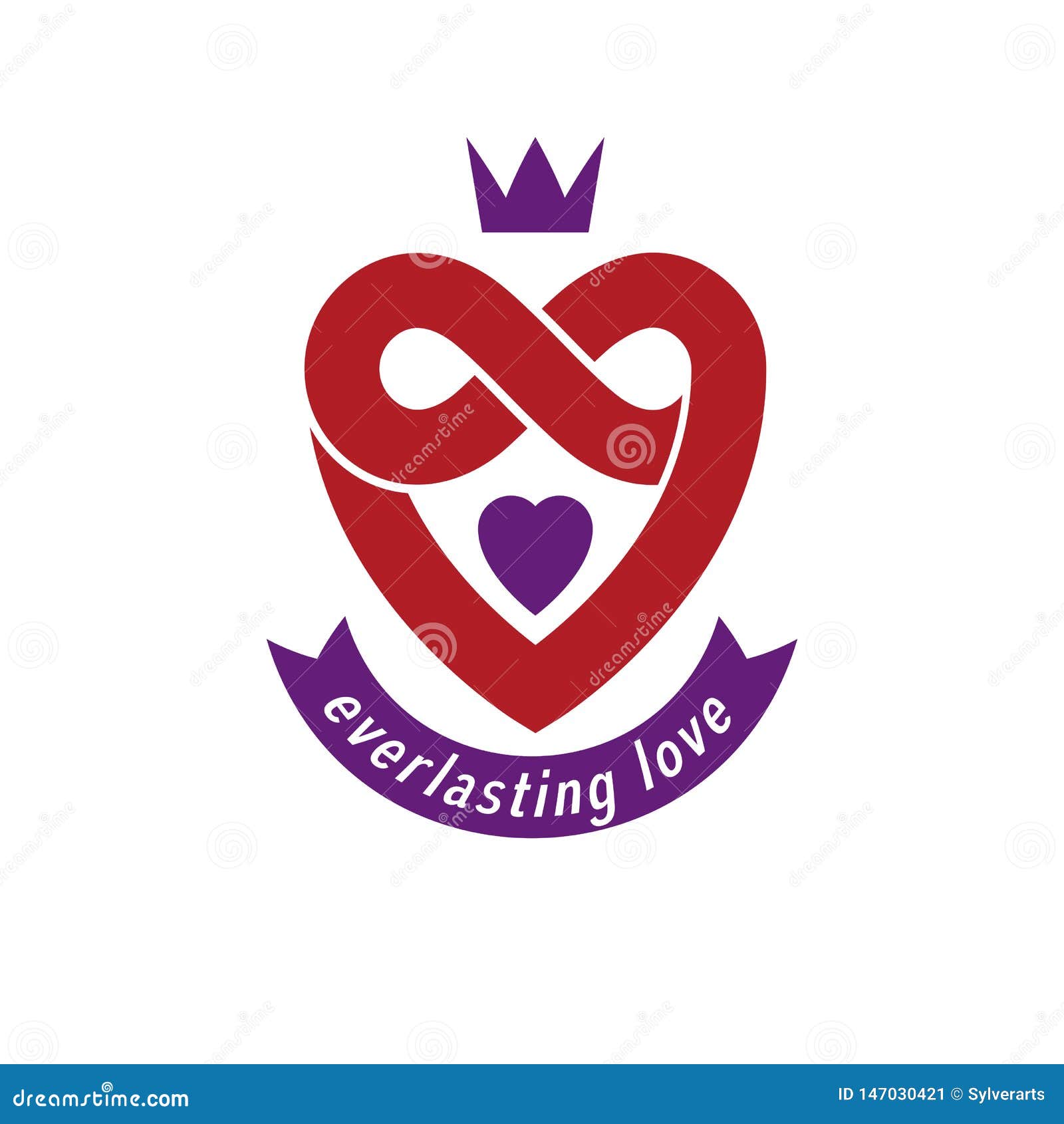 Love Forever Conceptual Sign, Vector Symbol Created with Infinity Loop ...