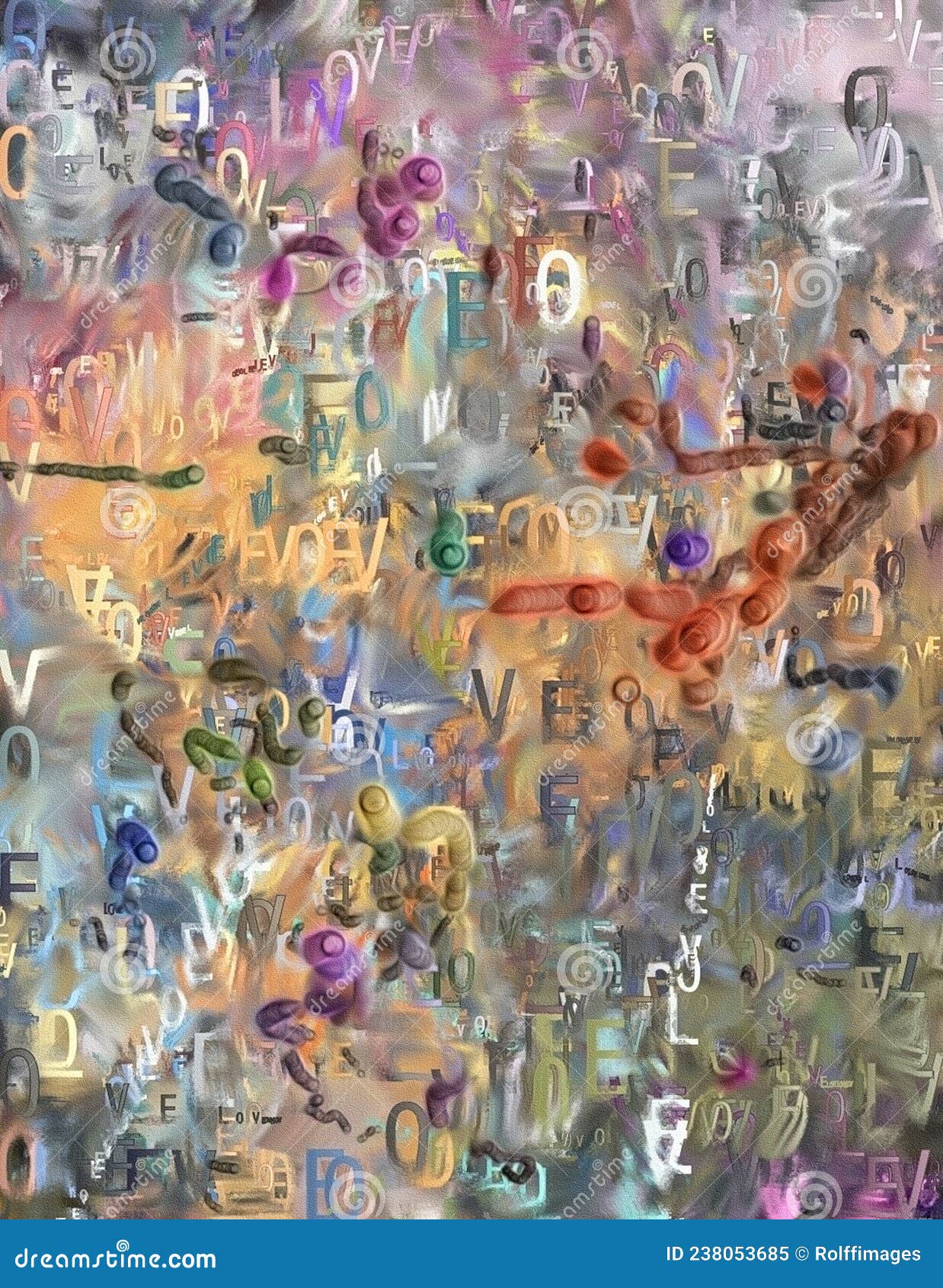 Love Forever. Hidden Message Stock Illustration - Illustration of ...