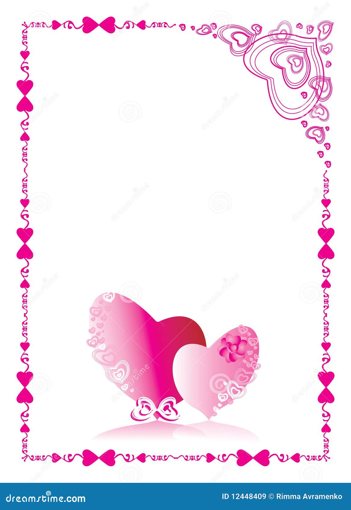 Love frame stock vector. Illustration of isolated, loving - 12448409