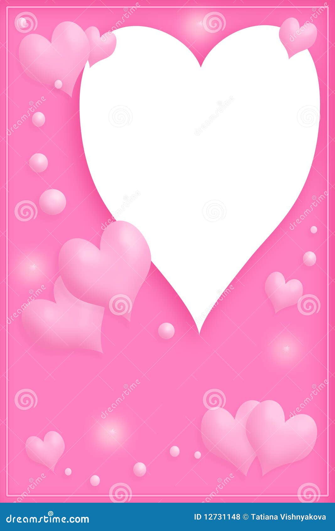 Love frame in pink stock illustration. Illustration of love - 12731148