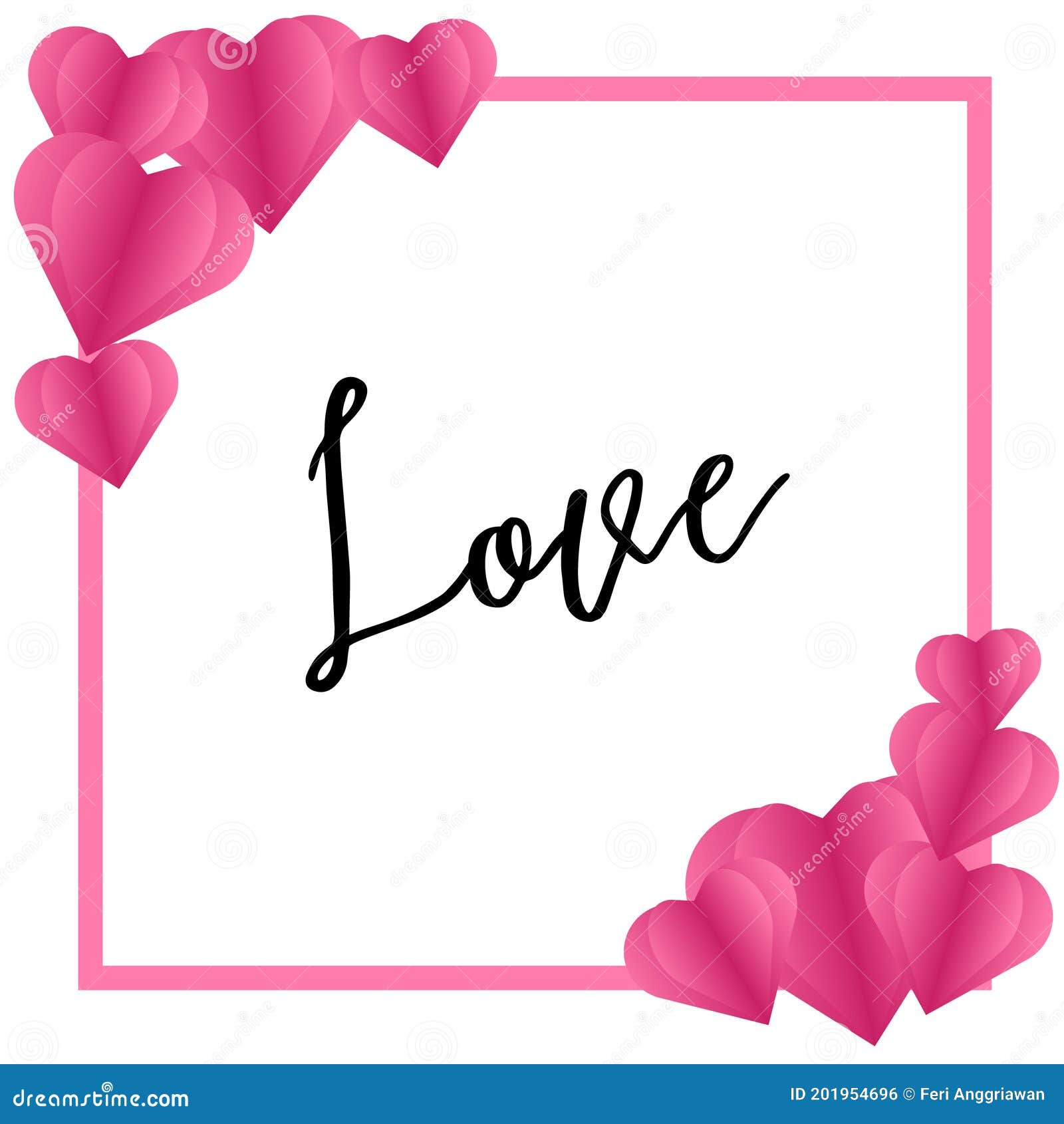 Love frame vector stock vector. Illustration of graphic - 201954696