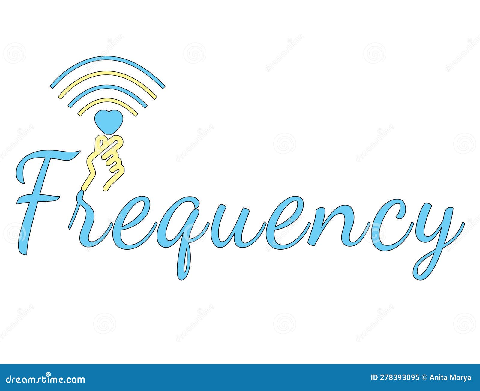 Love Frequency Text and Design with Symbol . Love Frequency Text and ...