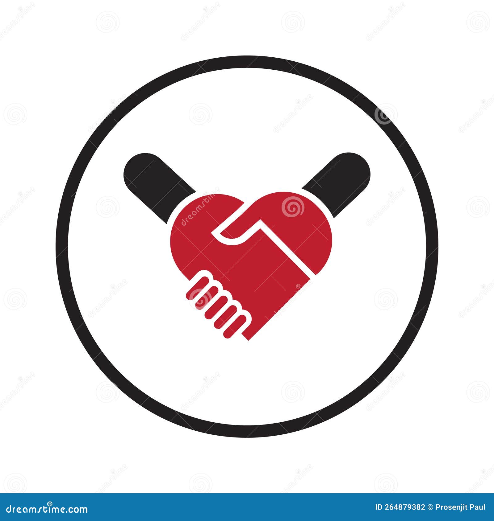 Love and Friendship Handshake Icon Stock Vector - Illustration of ...