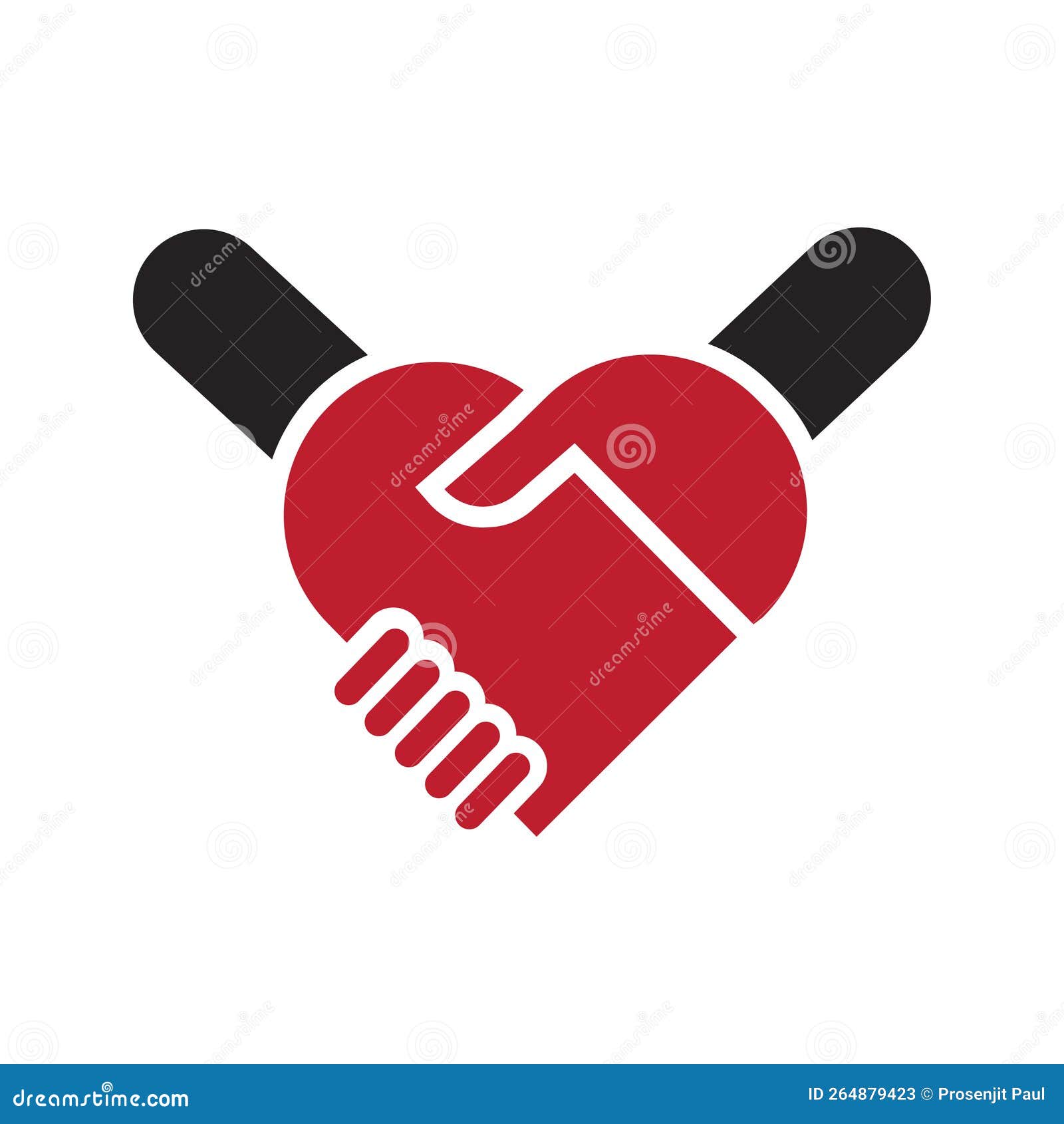 Love and Friendship Handshake Icon Stock Vector - Illustration of hold ...