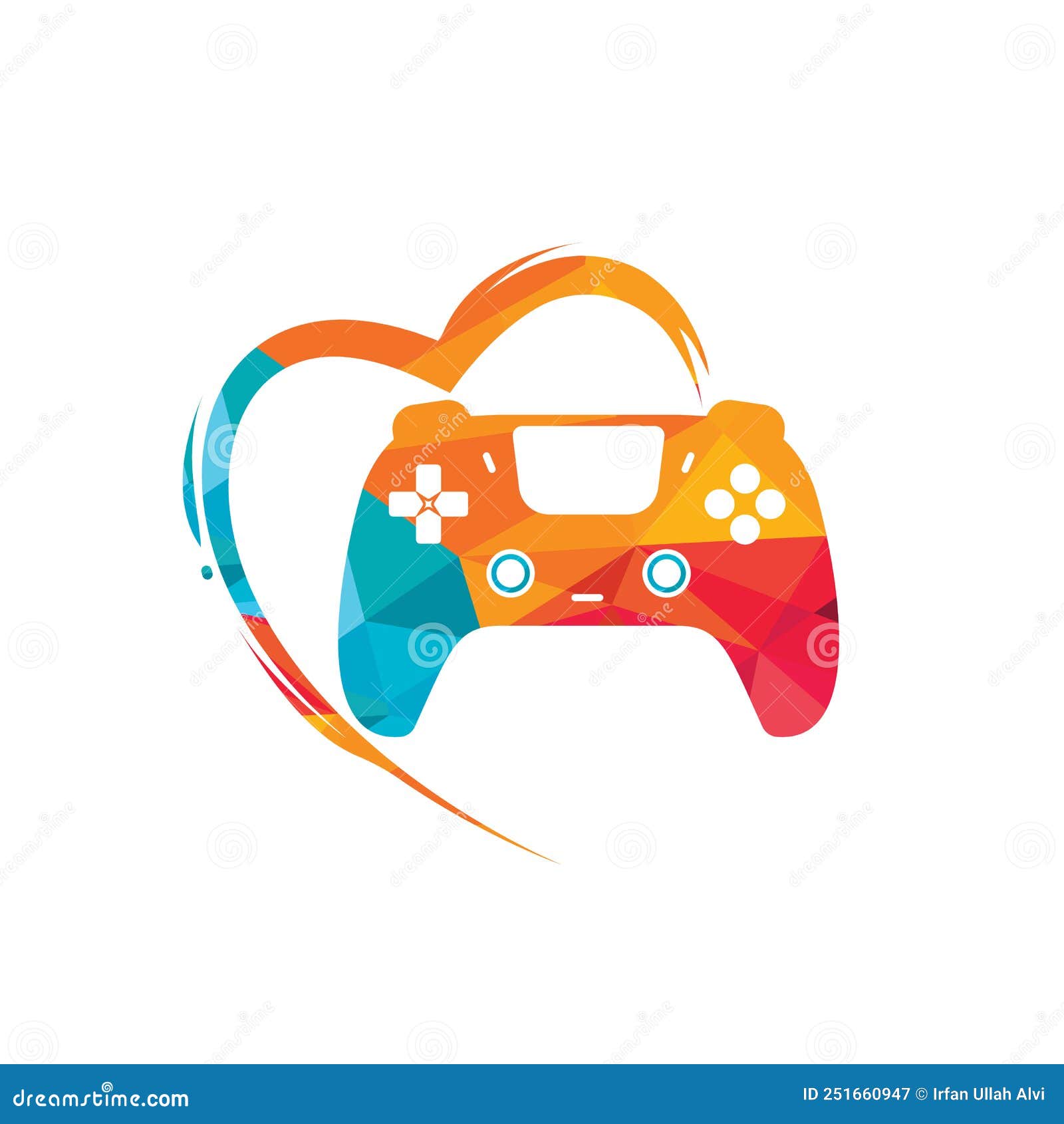 Love Games Vector Logo Design Template. Vector Illustration of a ...